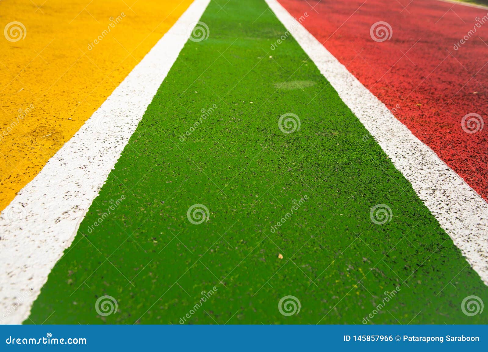 Yellow, Red and Green Colour on Asphalt Road Stock Photo - Image of ...
