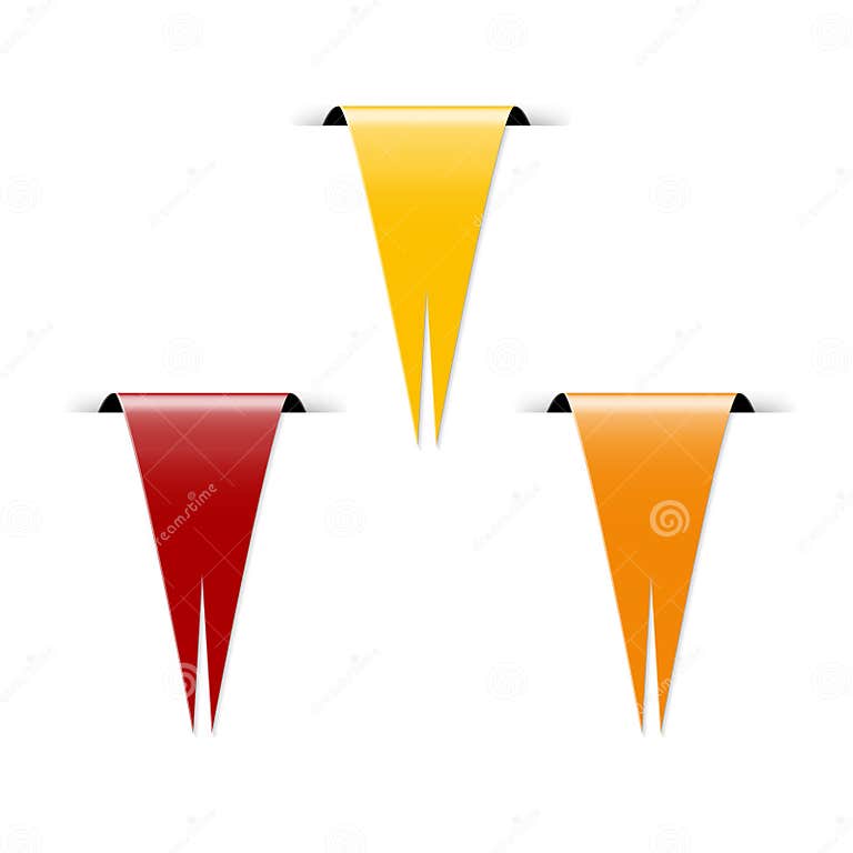The Yellow, Red and Orange Flag Stock Vector - Illustration of vector ...