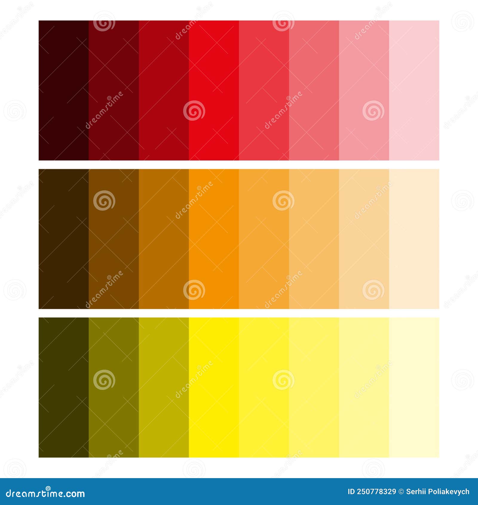 Yellow Red Palette. Template Design. Vector Illustration. Stock Image ...