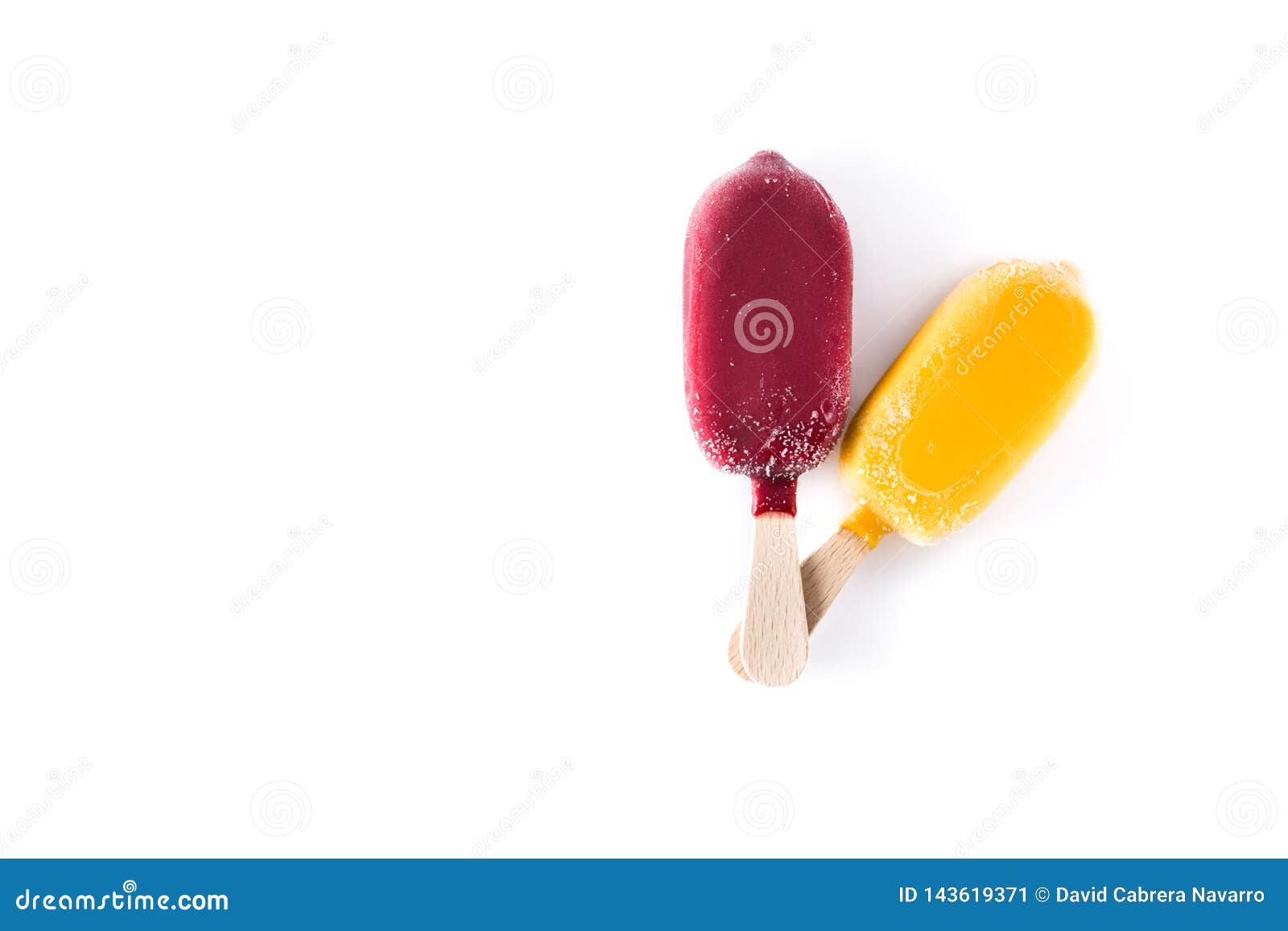 Yellow and Red Popsicles Isolated Stock Image - Image of stick, holiday ...