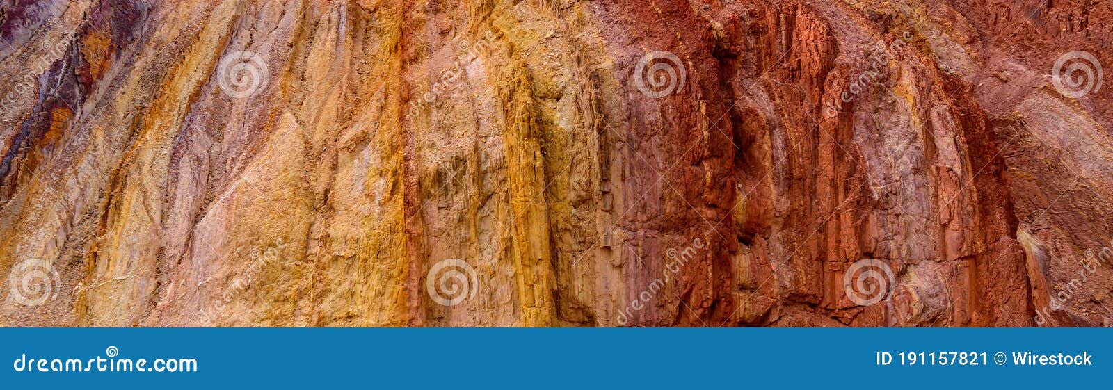 Yellow-red Shaded Rock Layer Surface Stock Image - Image of stone, park ...