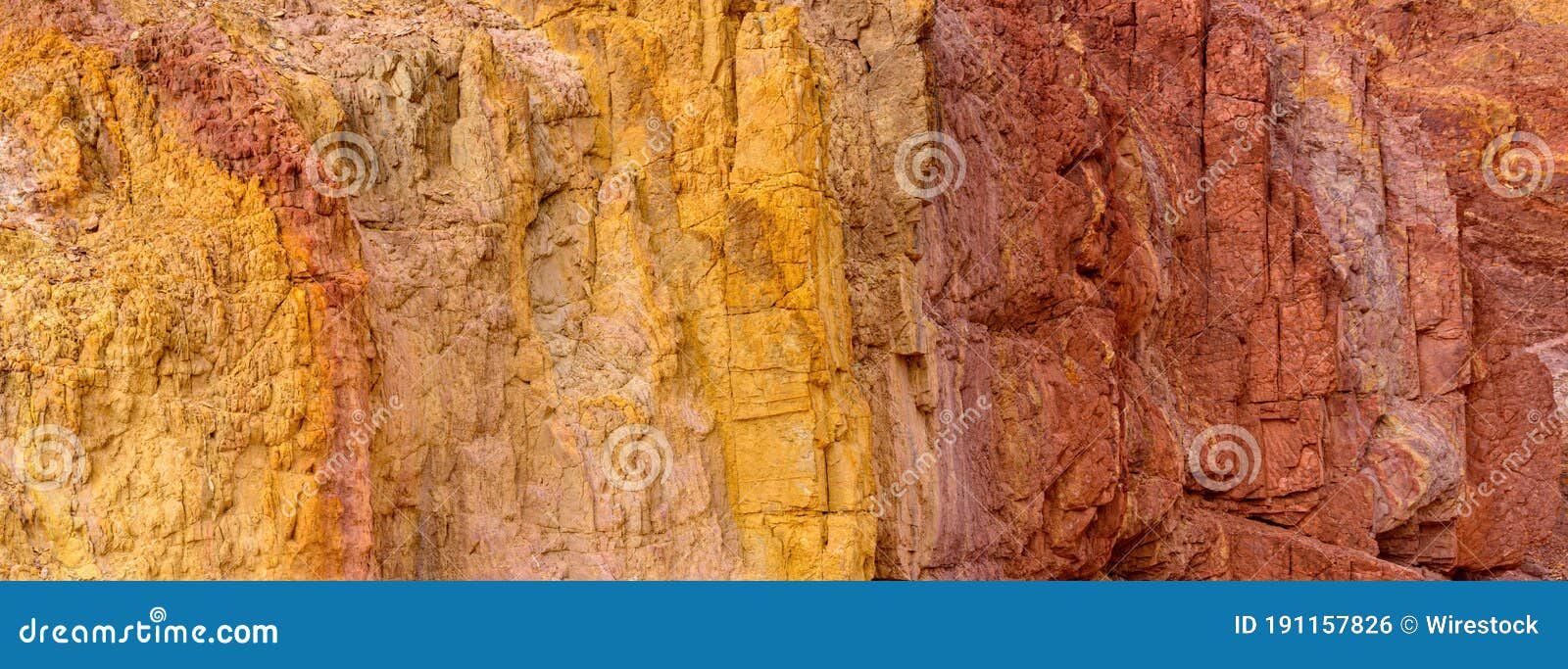 Yellow-red Shaded Rock Layer Surface Stock Photo - Image of harmonic ...