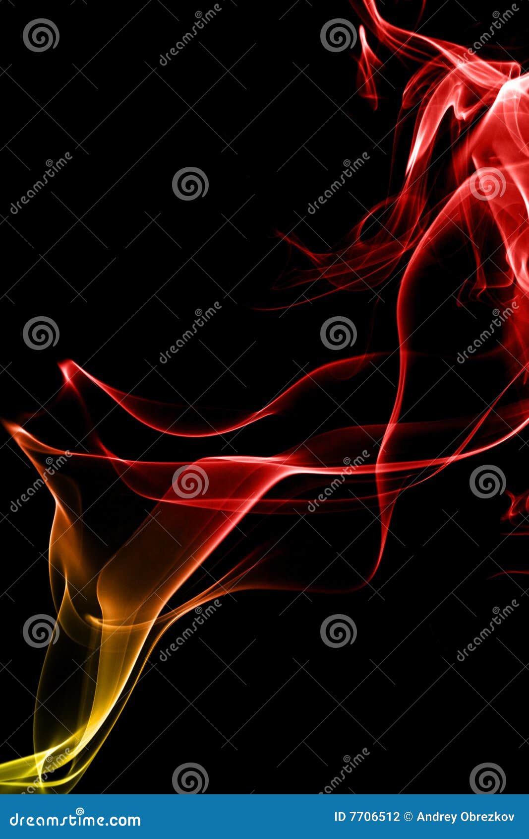 Yellow-Red smoke on black stock photo. Image of twirl - 7706512