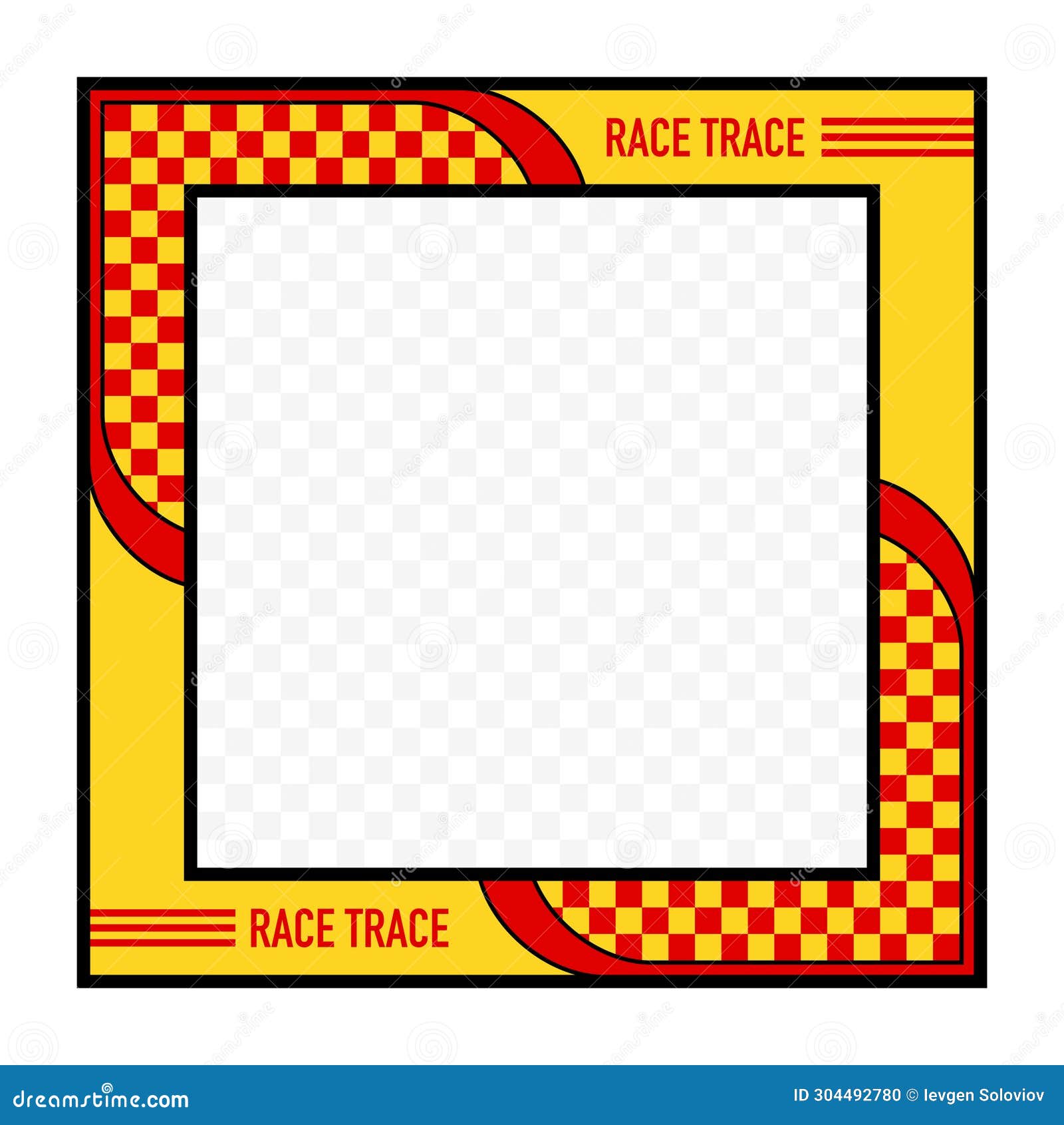 Yellow and Red Sport Car Frame Stock Illustration - Illustration of ...