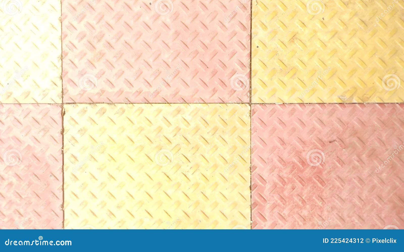 Yellow and Red Square Tiles Texture Photograph. Stock Photo - Image of ...