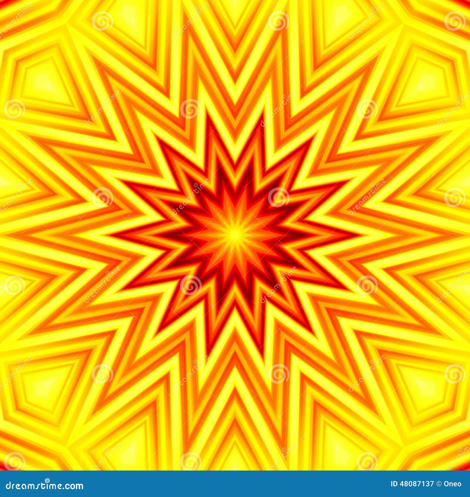 Yellow-red Star Abstract Background Stock Illustration - Illustration ...