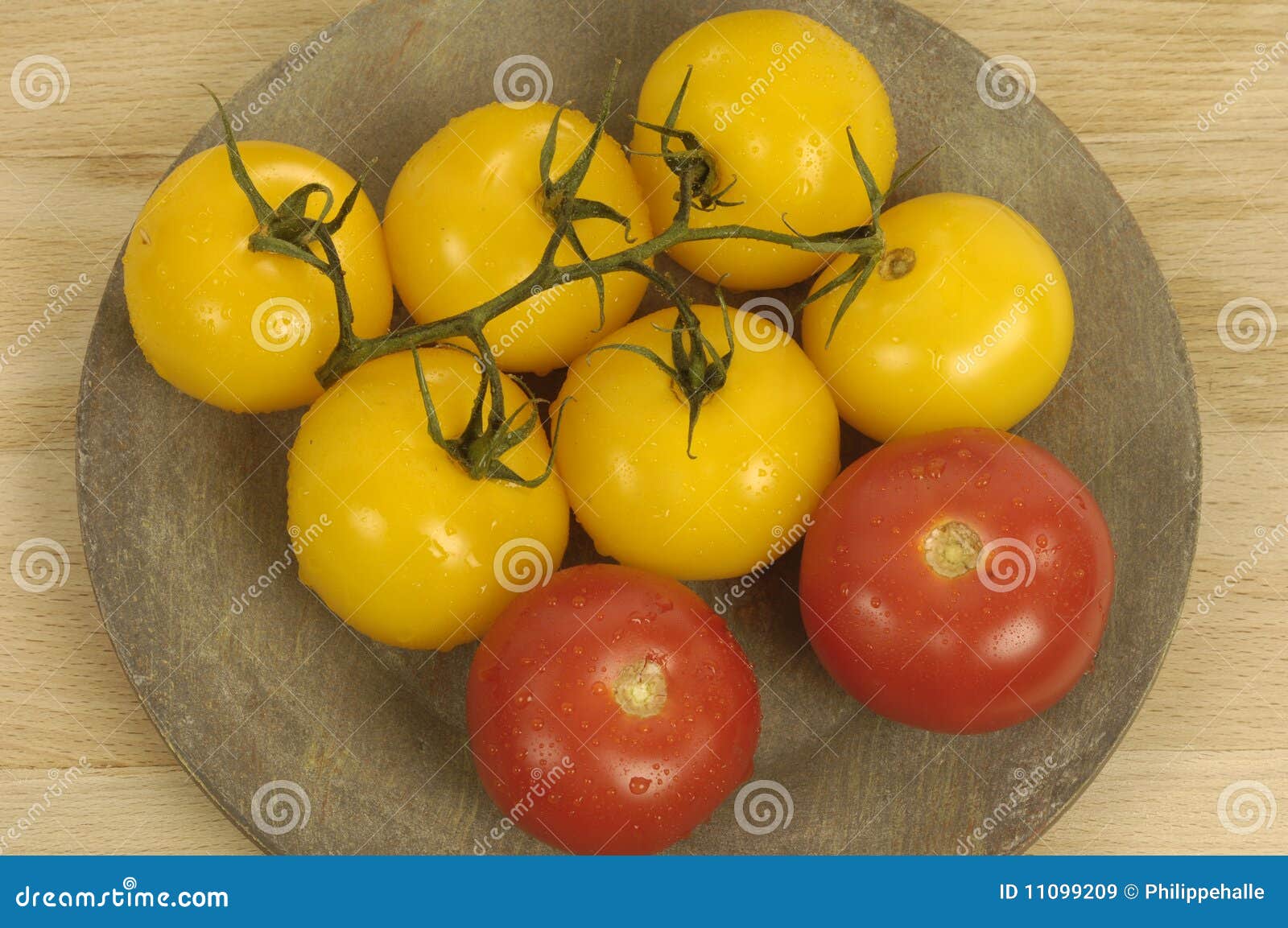 Yellow and red Tomatoes stock image. Image of market - 11099209