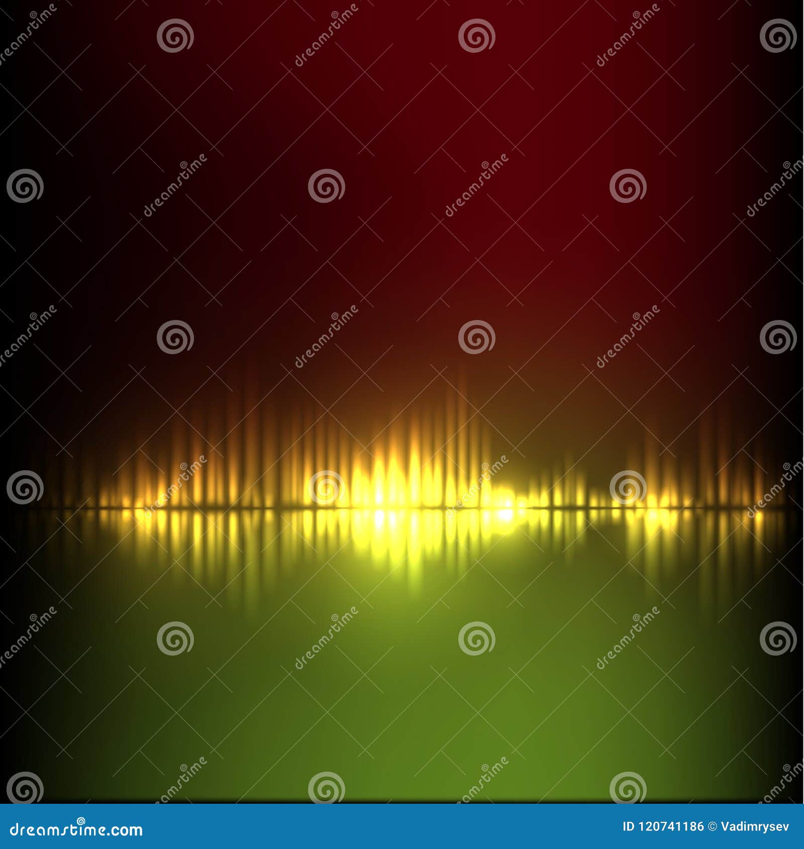 Yellow-red Wave Abstract Equalizer Stock Vector - Illustration of note ...
