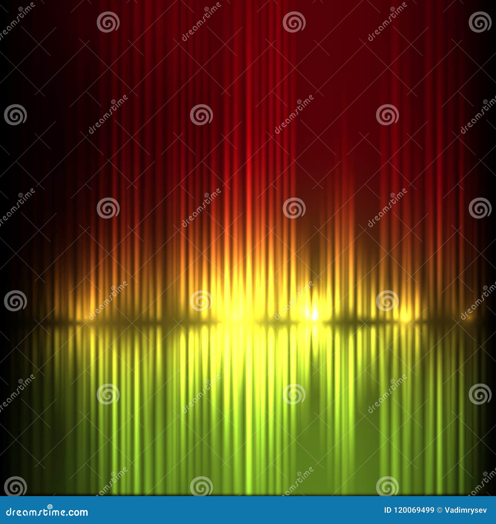 Yellow-red Wide Wave Abstract Equalizer Stock Vector - Illustration of ...