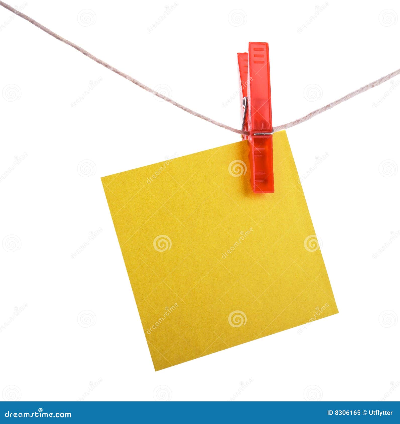Note Pad Hanging From A Clothes Line Stock Image | CartoonDealer.com ...