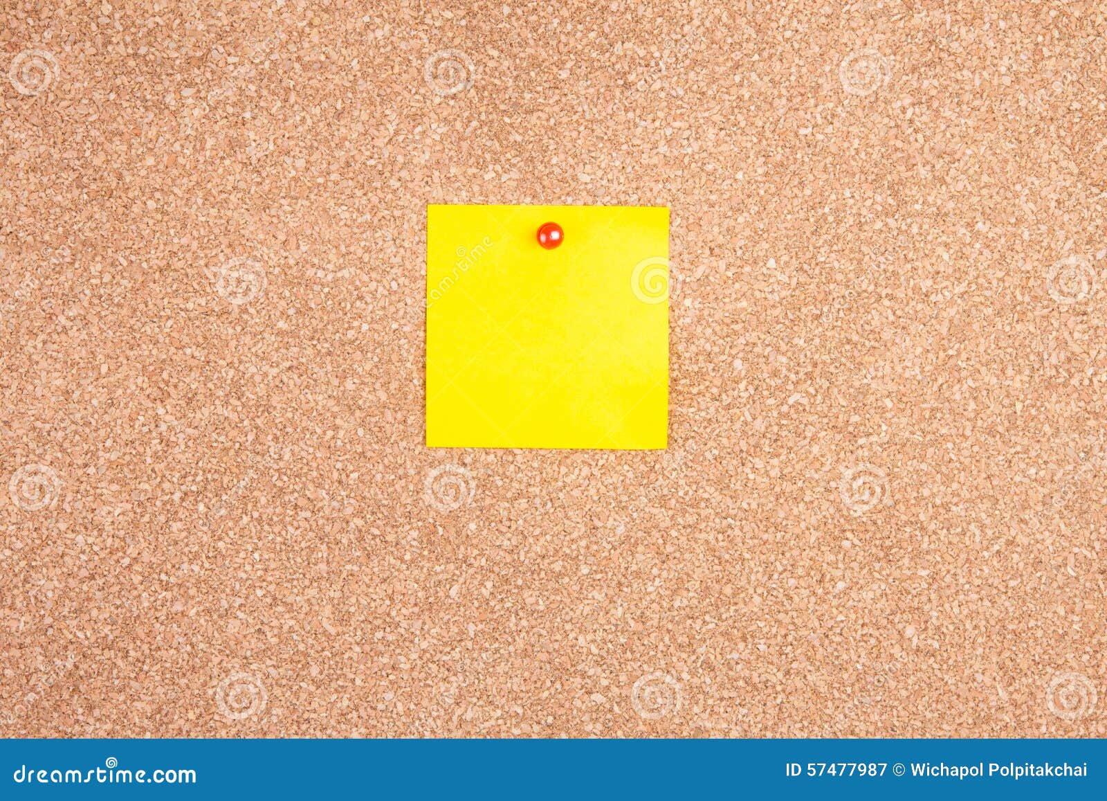 Yellow Reminder Sticky Note on Cork Board Stock Image - Image of ...