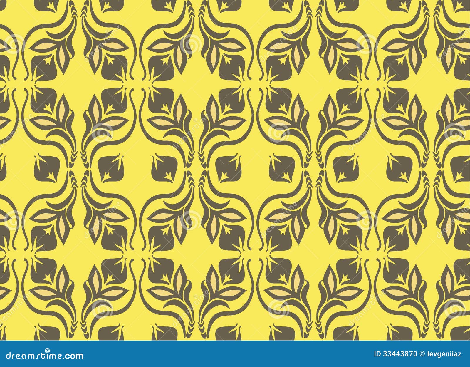 Yellow Retro Seamless Pattern Stock Illustration - Illustration of ...