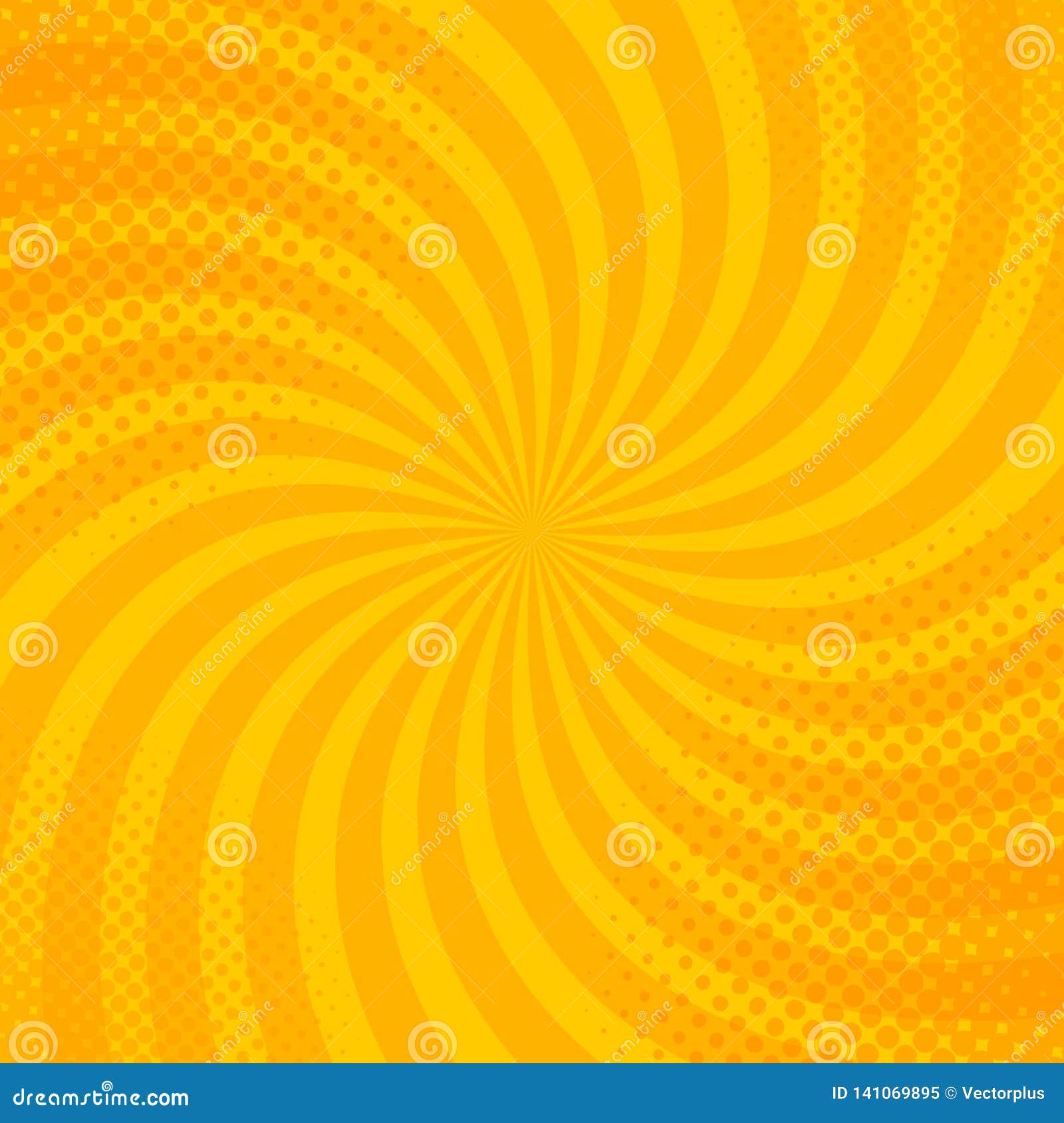 Yellow Retro Vintage Style Background with Sun Rays Vector Stock ...