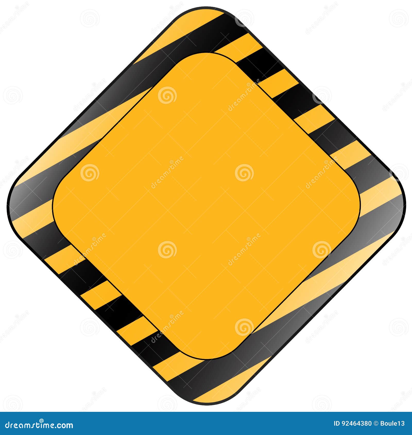 Rhombus Road Sign With Grunge Effect. Four Emblems With Different ...