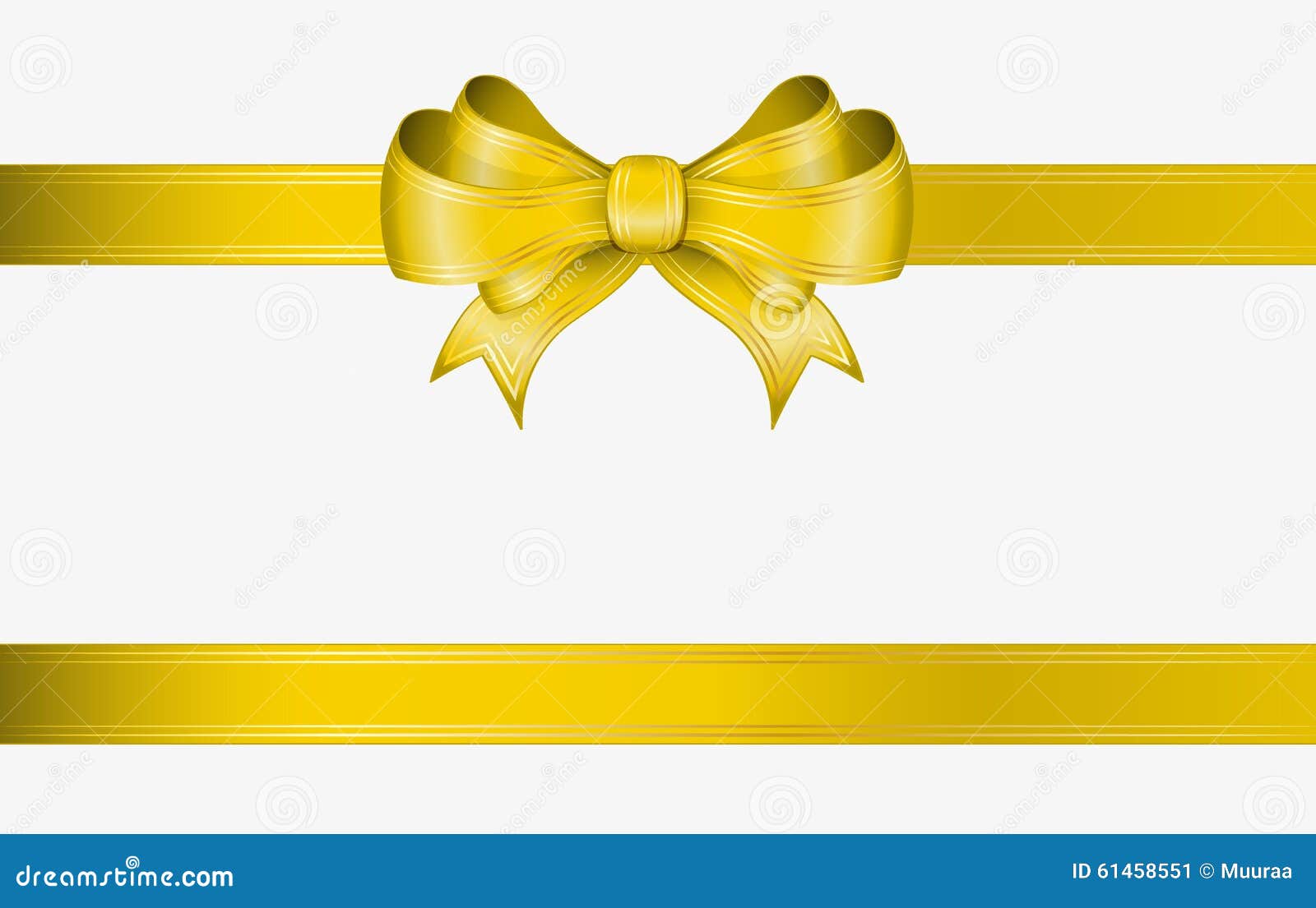 Yellow ribbon and bow stock illustration. Illustration of holiday ...