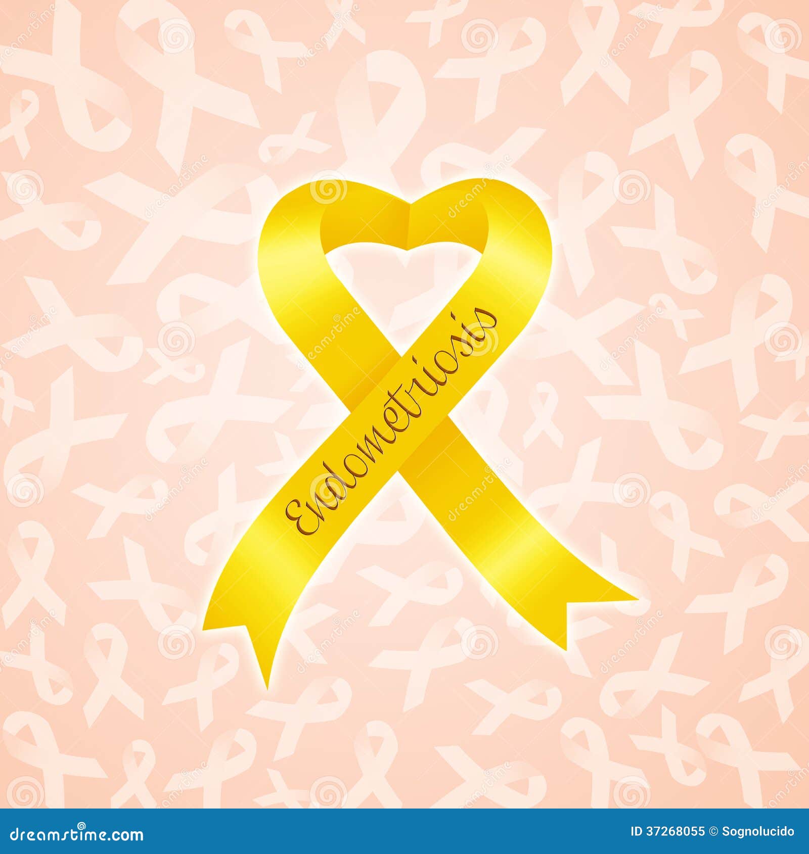 Yellow Ribbon For Endometriosis Royalty Free Stock Photo - Image: 37268055