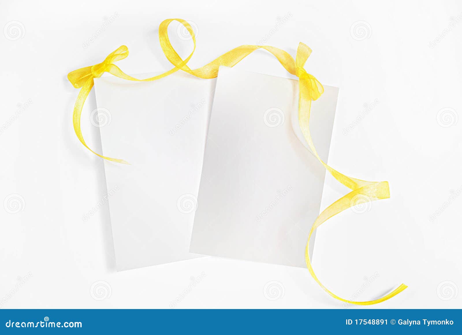 Yellow Ribbon Frame with Bow Stock Image - Image of rectangular, curved ...