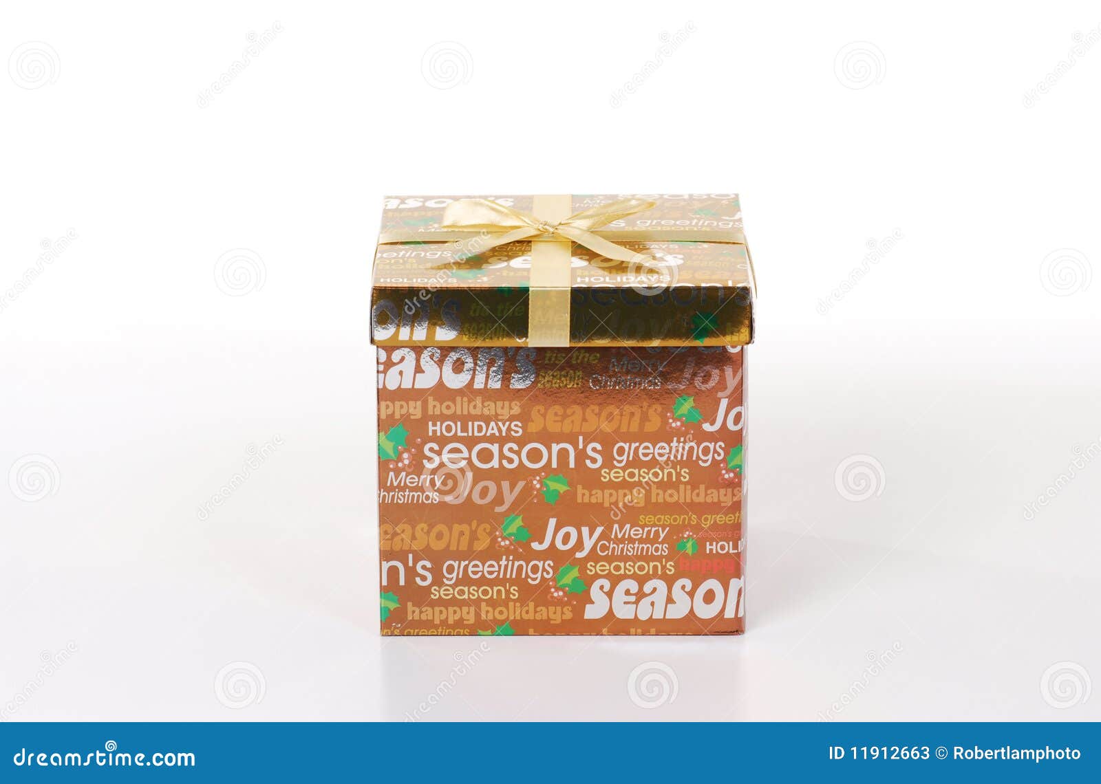 Yellow ribbon gift box stock image. Image of birthday - 11912663