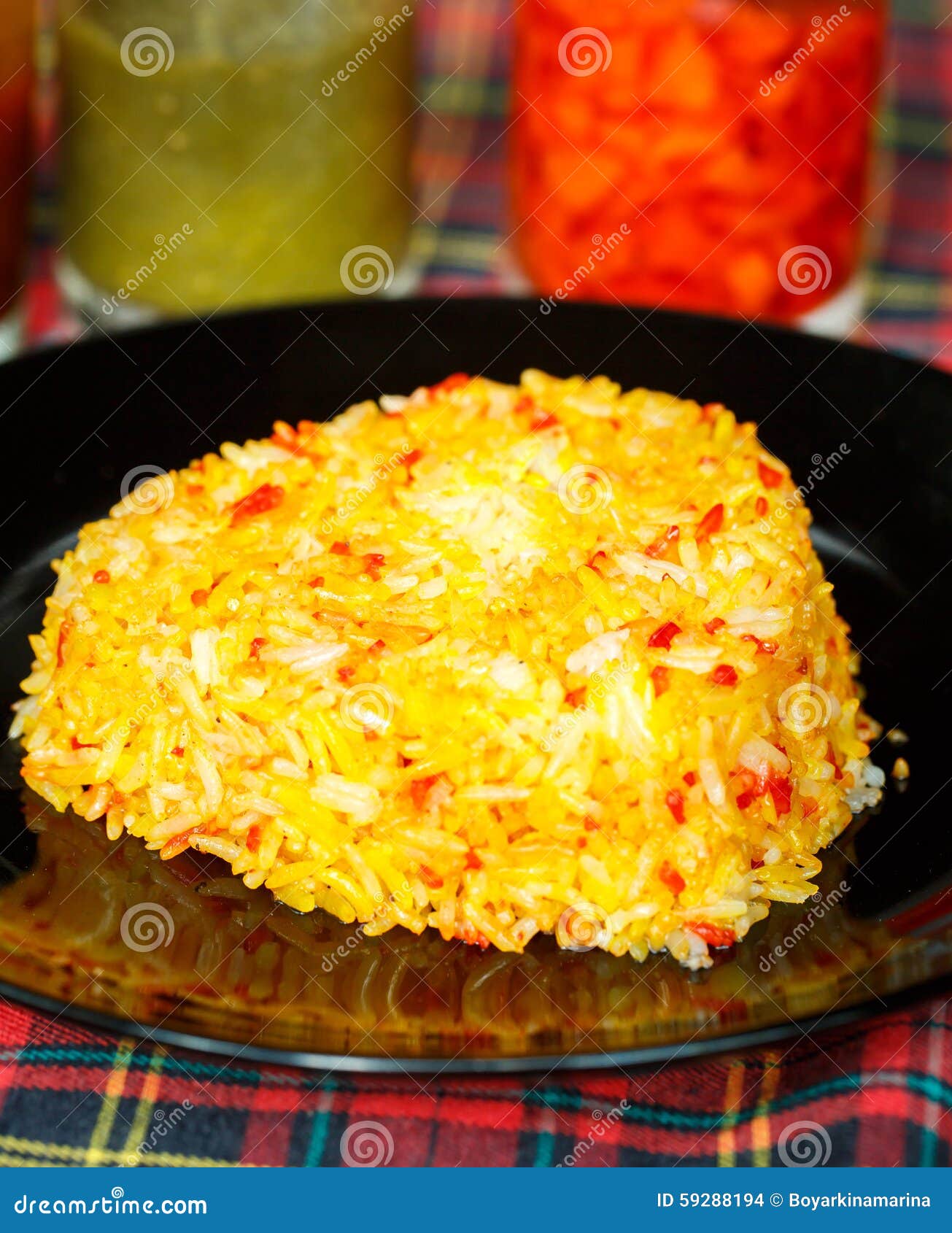 Yellow Rice with Saffron. Indian Cuisine Stock Photo - Image of healthy ...