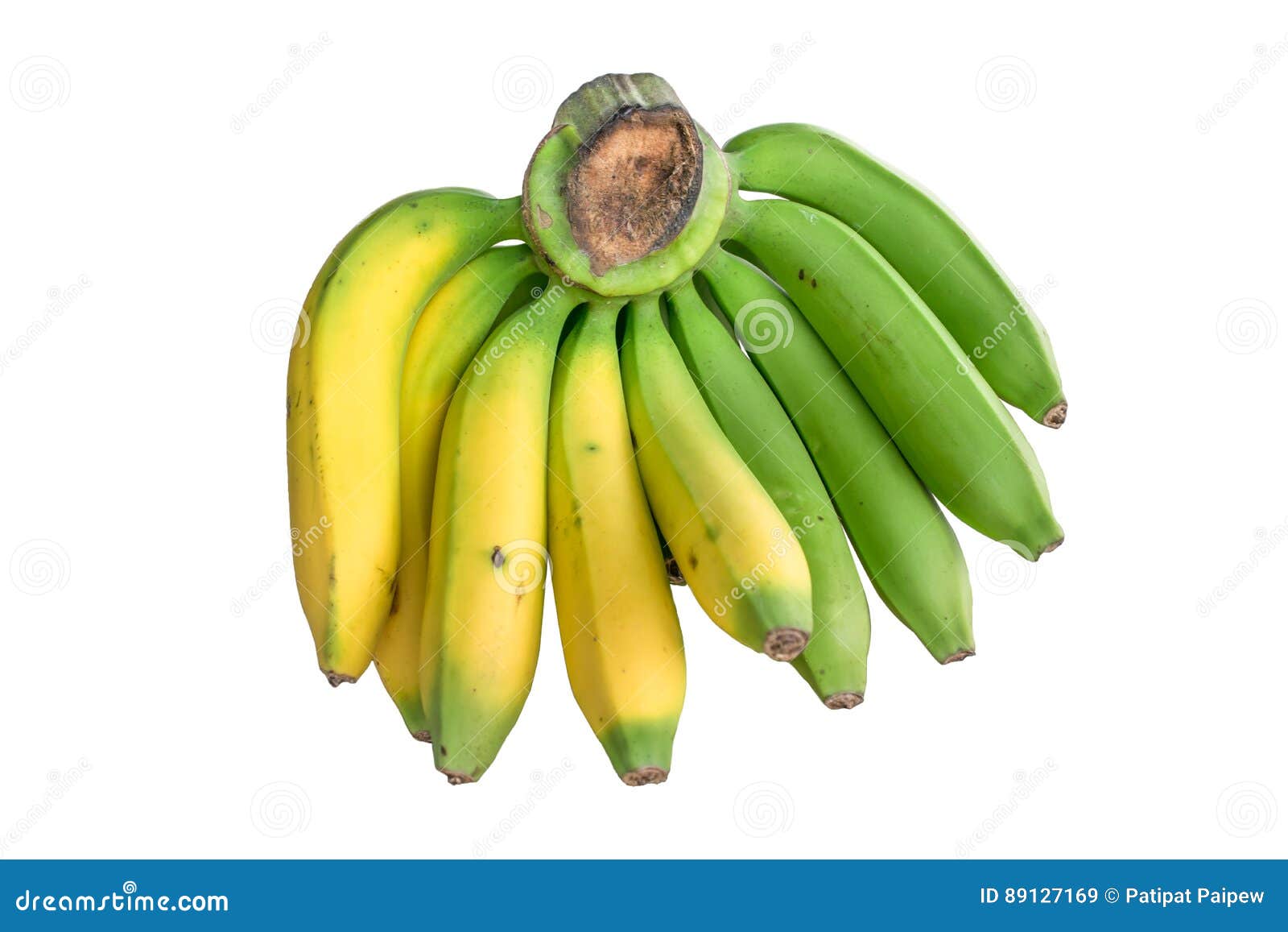 Yellow Ripe Banana Isolate on White Background Stock Image - Image of ...