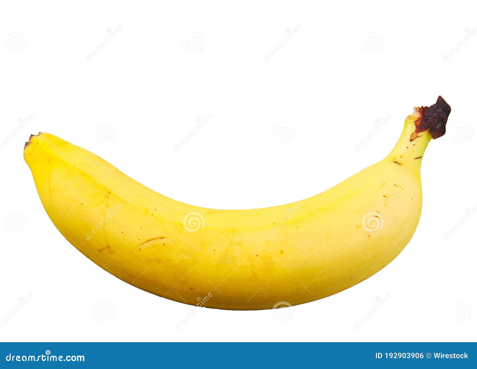 Yellow Ripe Banana Isolated on the White Background Stock Photo - Image ...