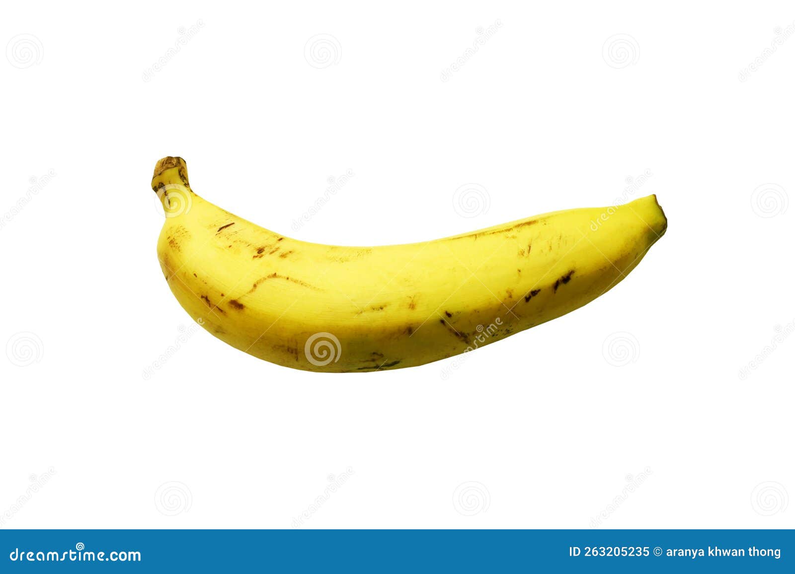 Yellow Ripe Banana Isolated on White Background Stock Image - Image of ...