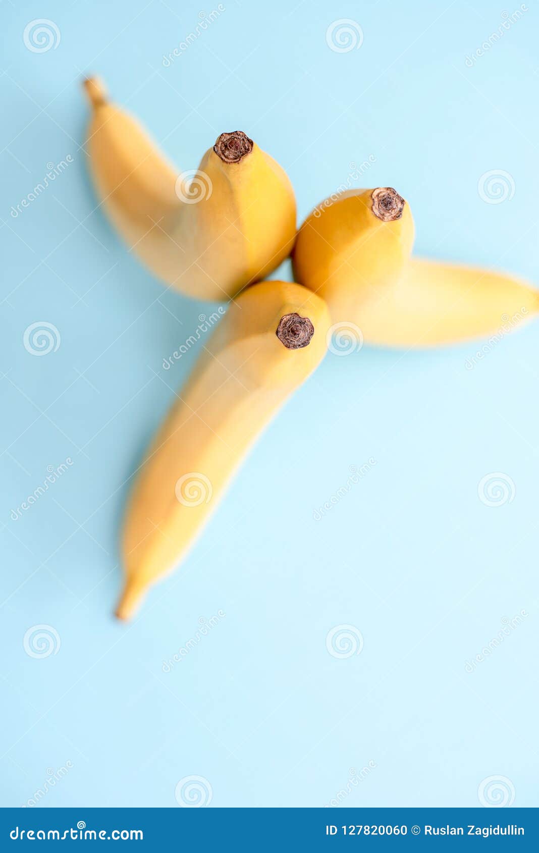 Yellow Ripe Bananas Stand Vertically Resting on Each Other Stock Photo ...
