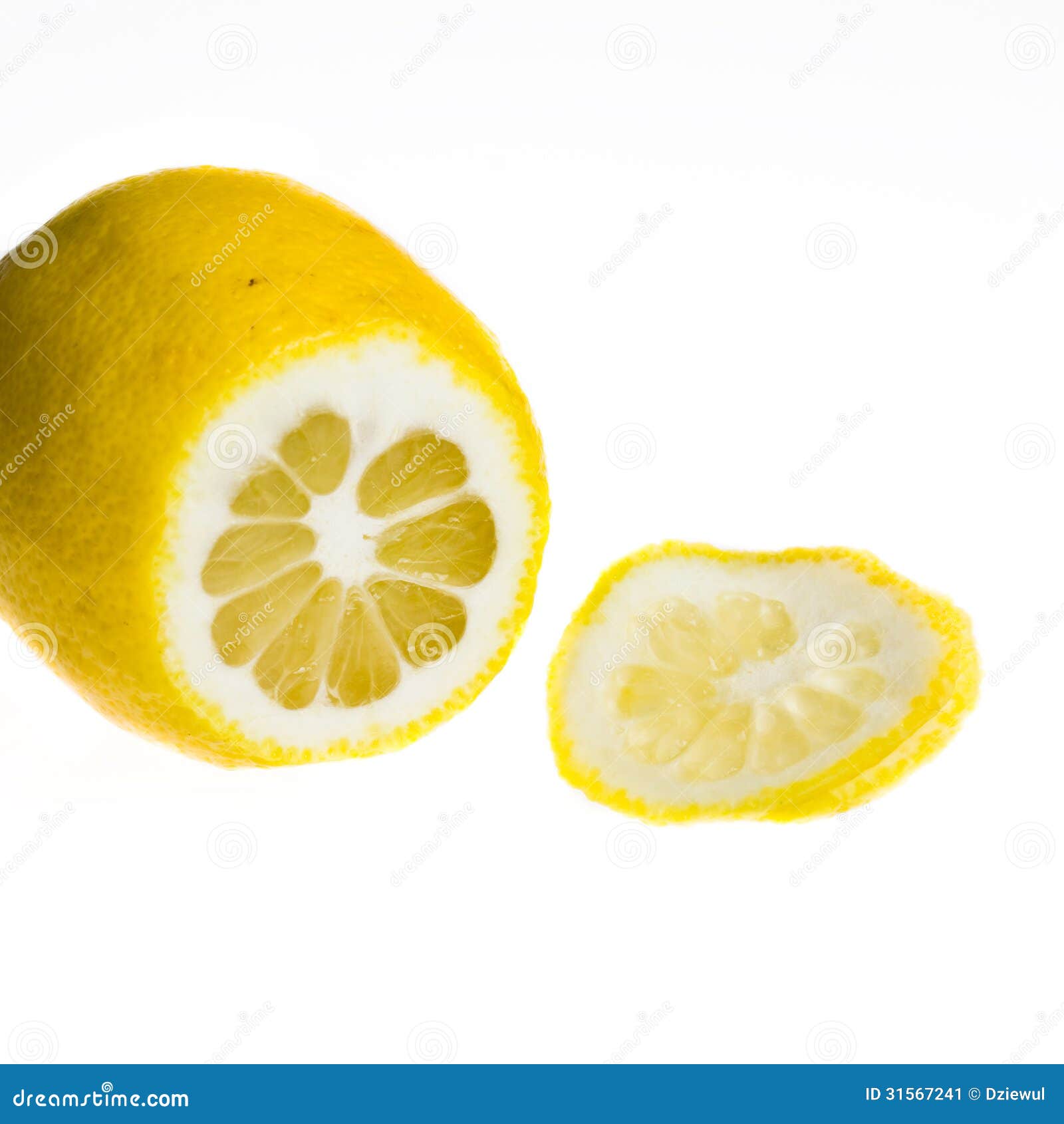 Yellow Ripe Lemon Over the White Stock Image - Image of refreshing ...