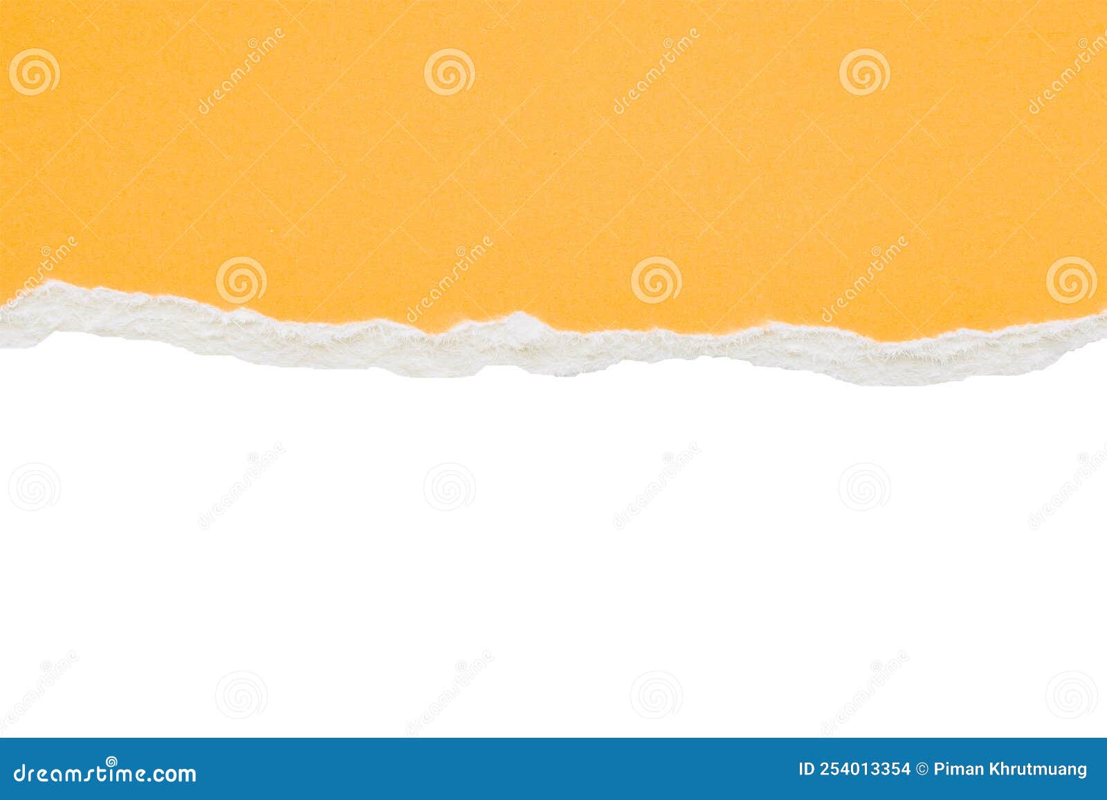 Yellow Ripped Paper Torn Edges Strips Isolated on White Background ...