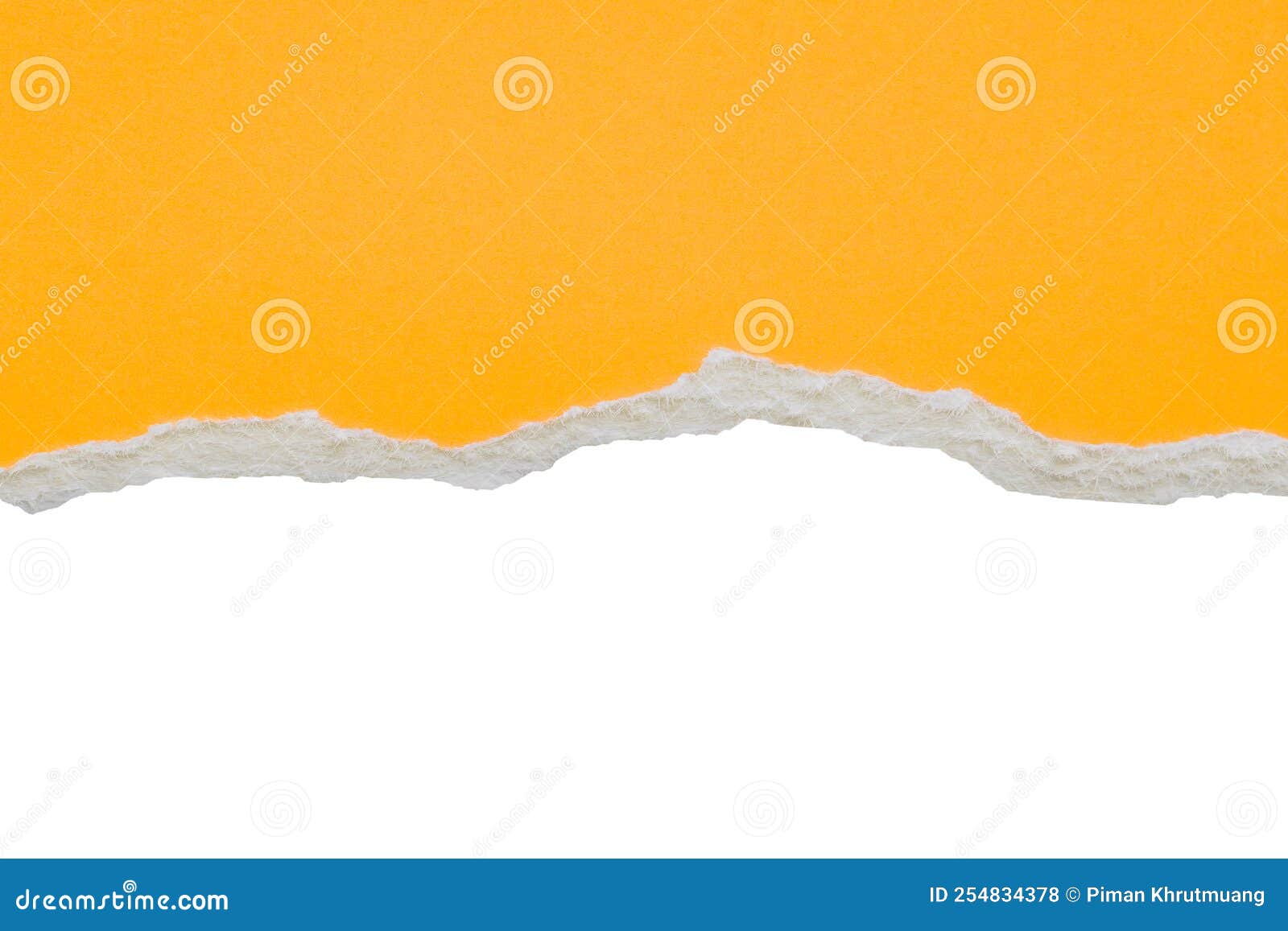 Yellow Ripped Paper Torn Edges Strips Isolated on White Background ...