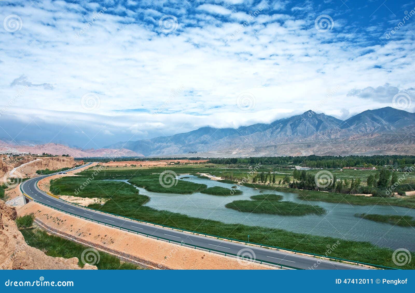 Yellow river in Saide stock image. Image of qinghai, saide - 47412011
