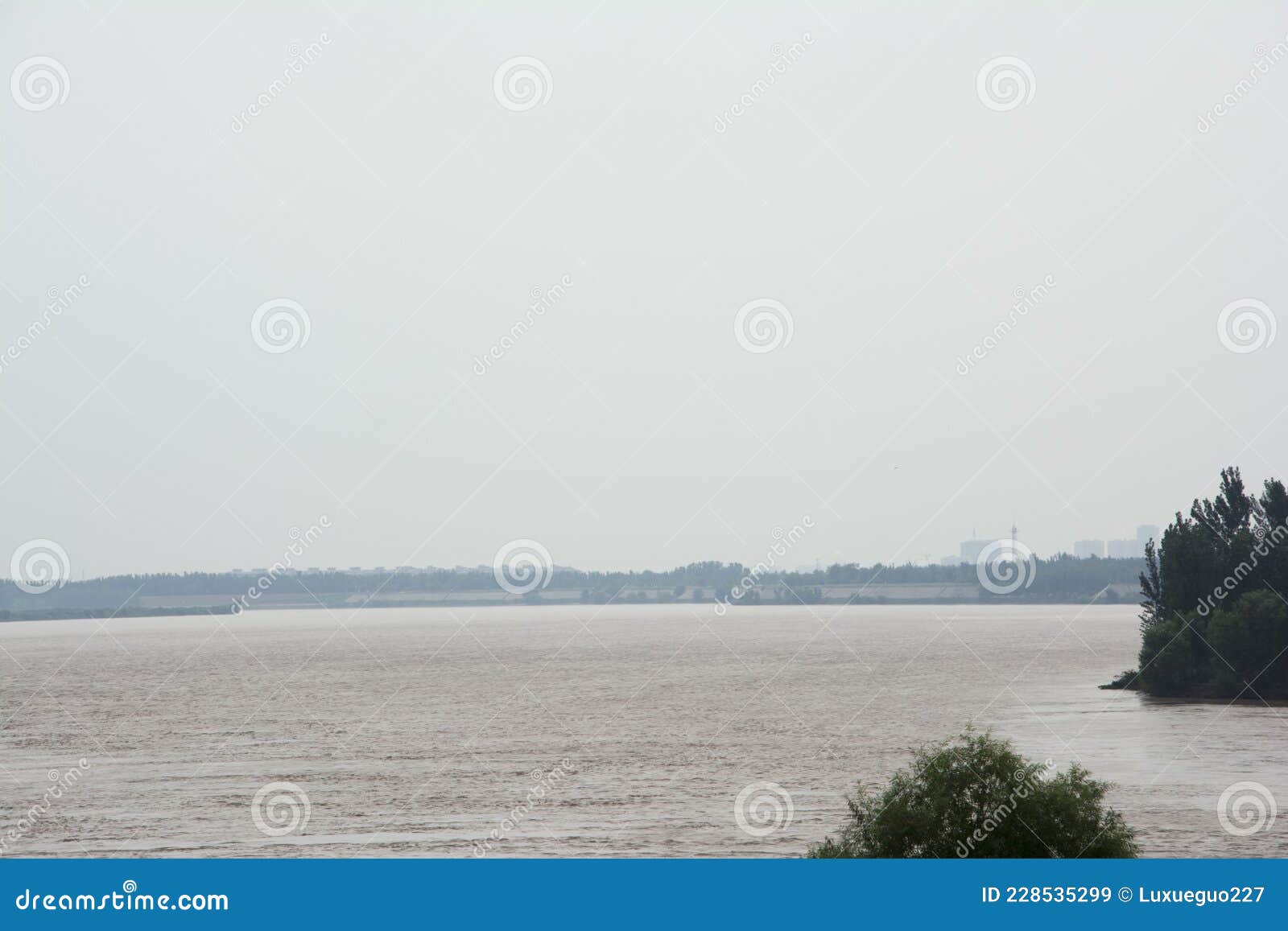 The Yellow River scenery stock image. Image of tree - 228535299