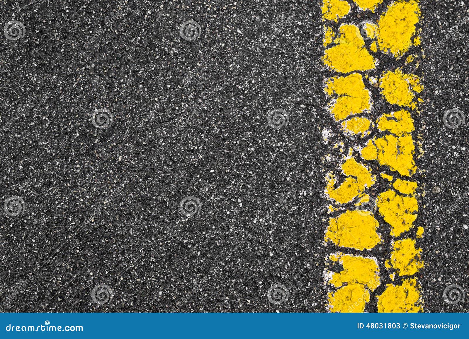 Yellow Road Marking Stripe on Asphalt Background Stock Image - Image of ...