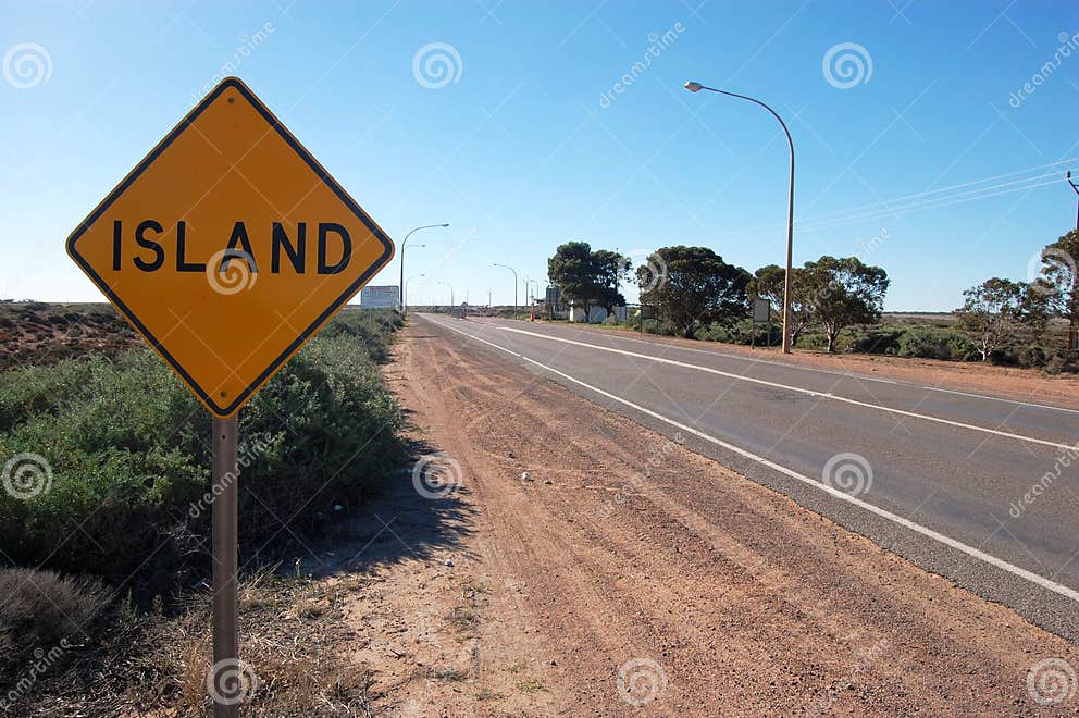Yellow road sign stock photo. Image of australia, island - 29330866