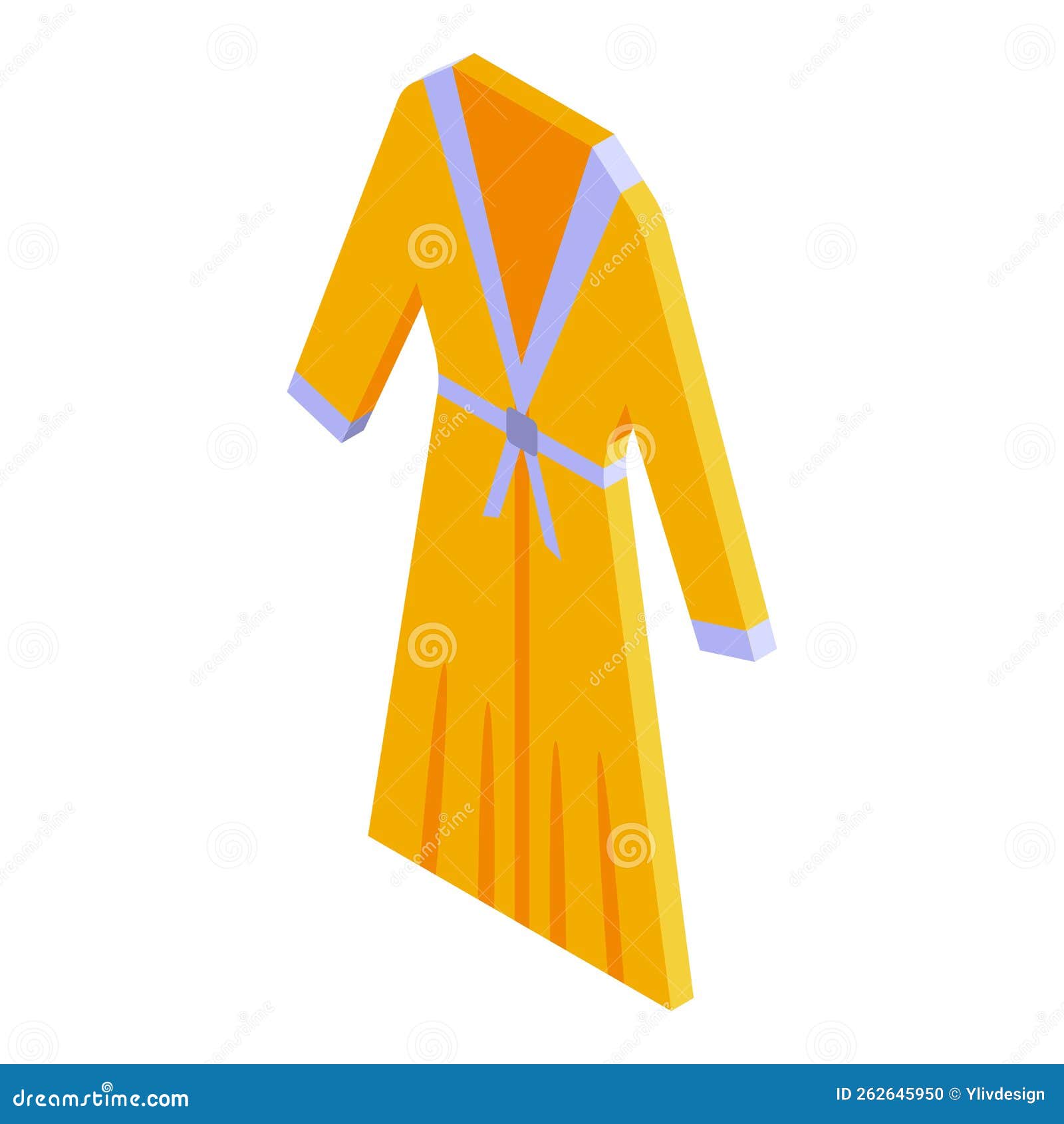 Yellow Robe Icon Isometric Vector. Fabric Soft Stock Vector ...
