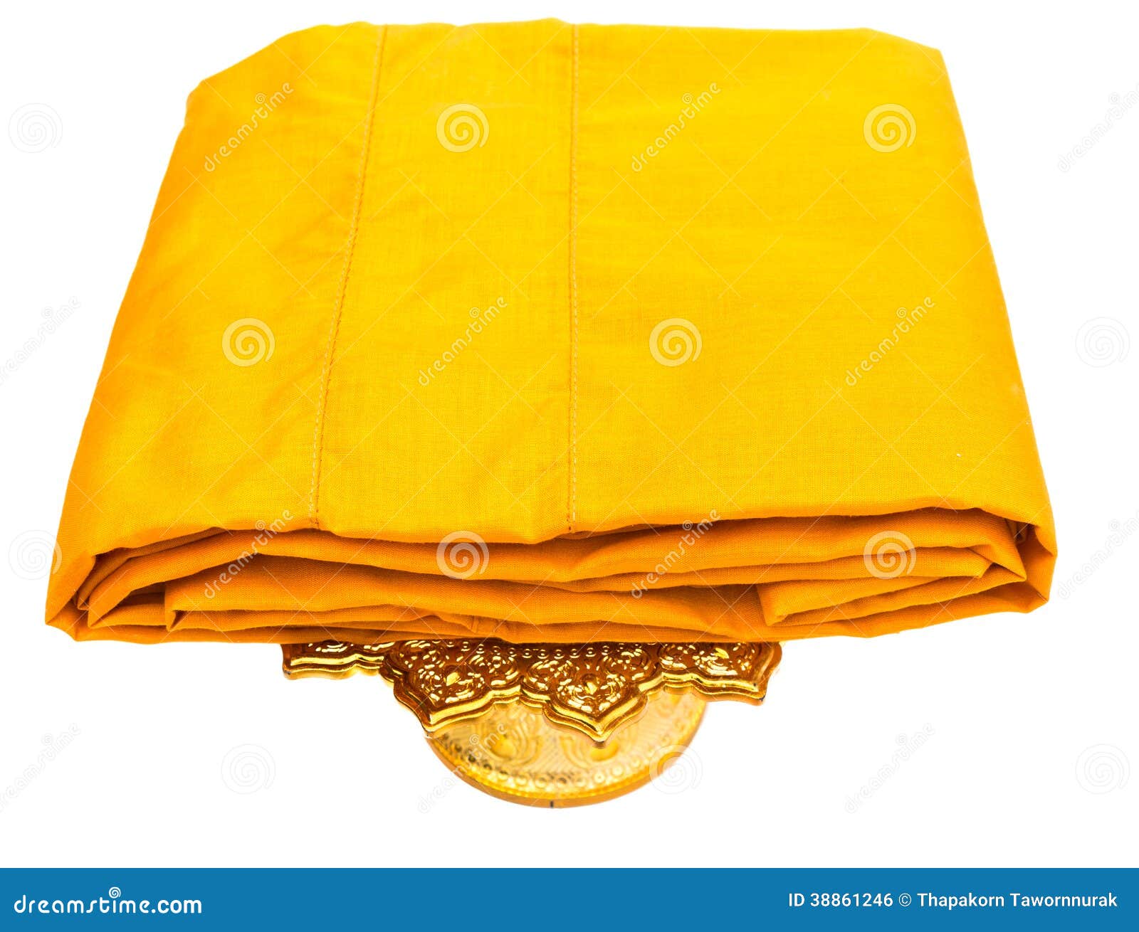 Yellow Robe isolated stock photo. Image of buddhism, object - 38861246