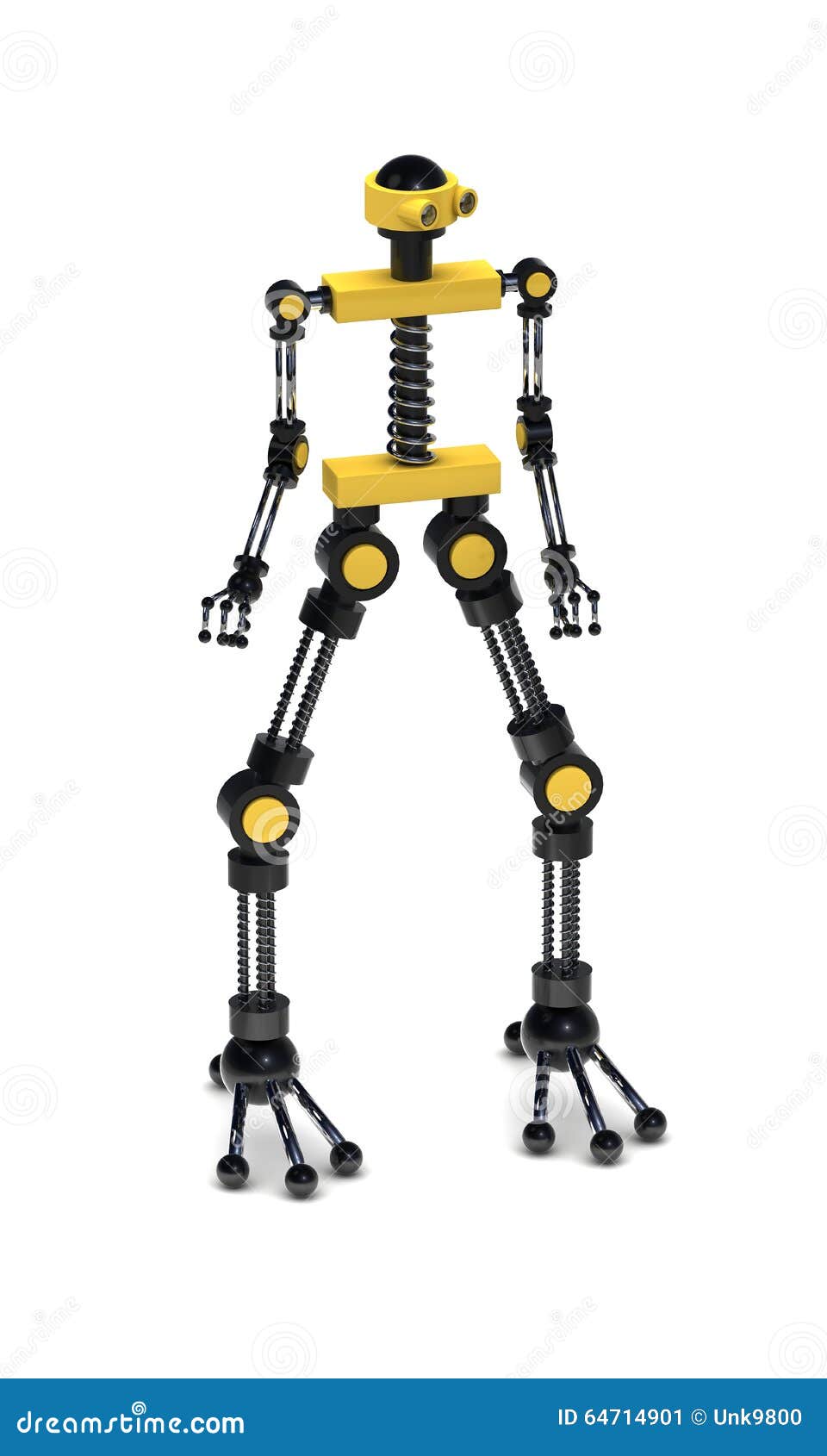 Yellow Robot stock illustration. Illustration of modern - 64714901