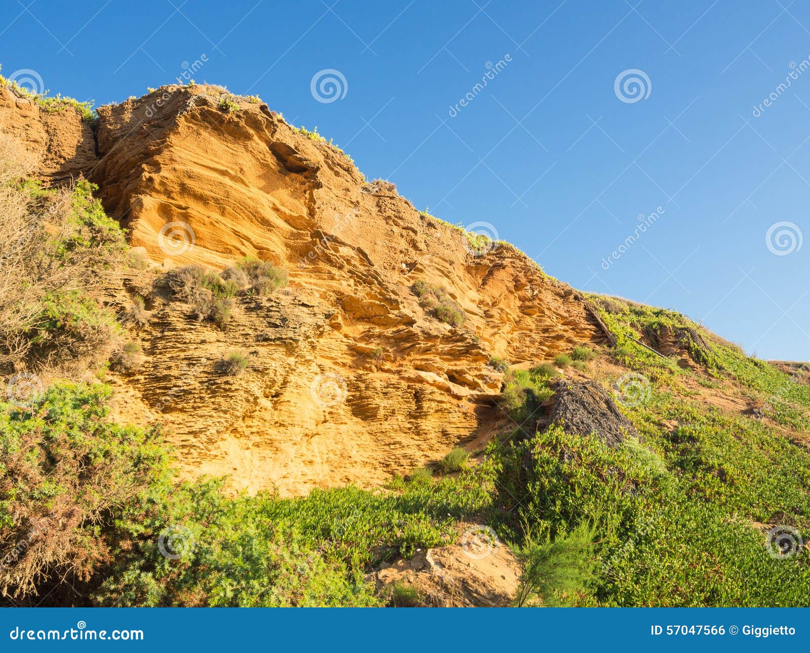 Yellow rock sediments stock photo. Image of sandstone - 57047566