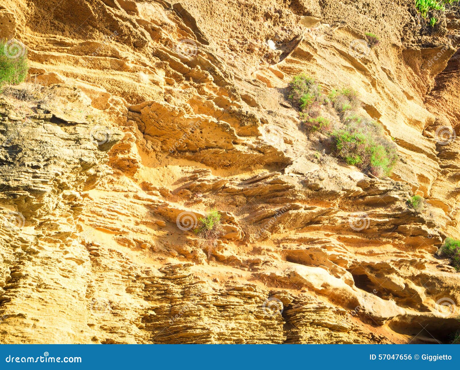 Yellow rock sediments stock photo. Image of brown, stone - 57047656