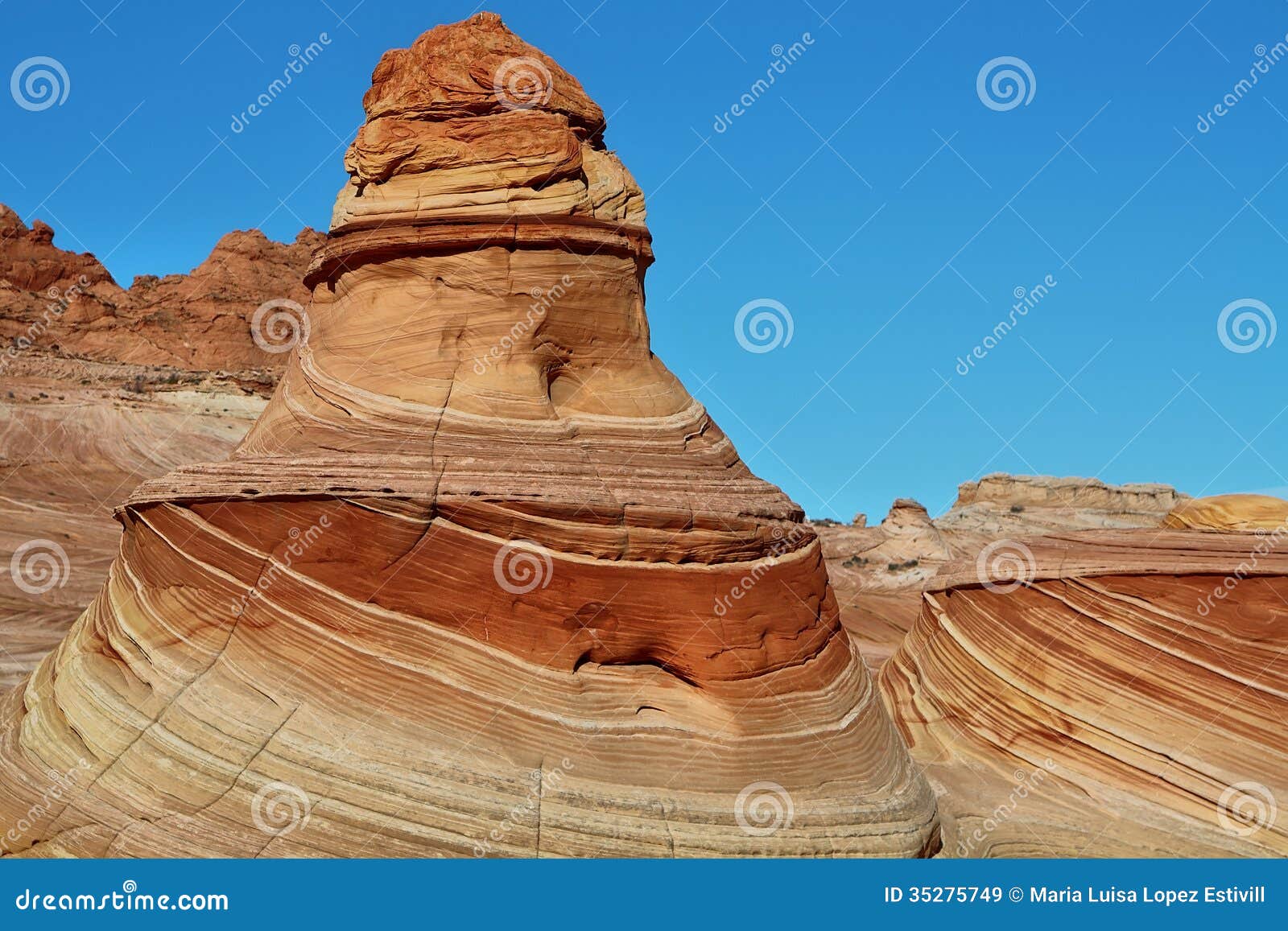 Yellow Rocks in the Wave Area Stock Image - Image of park, landmark ...
