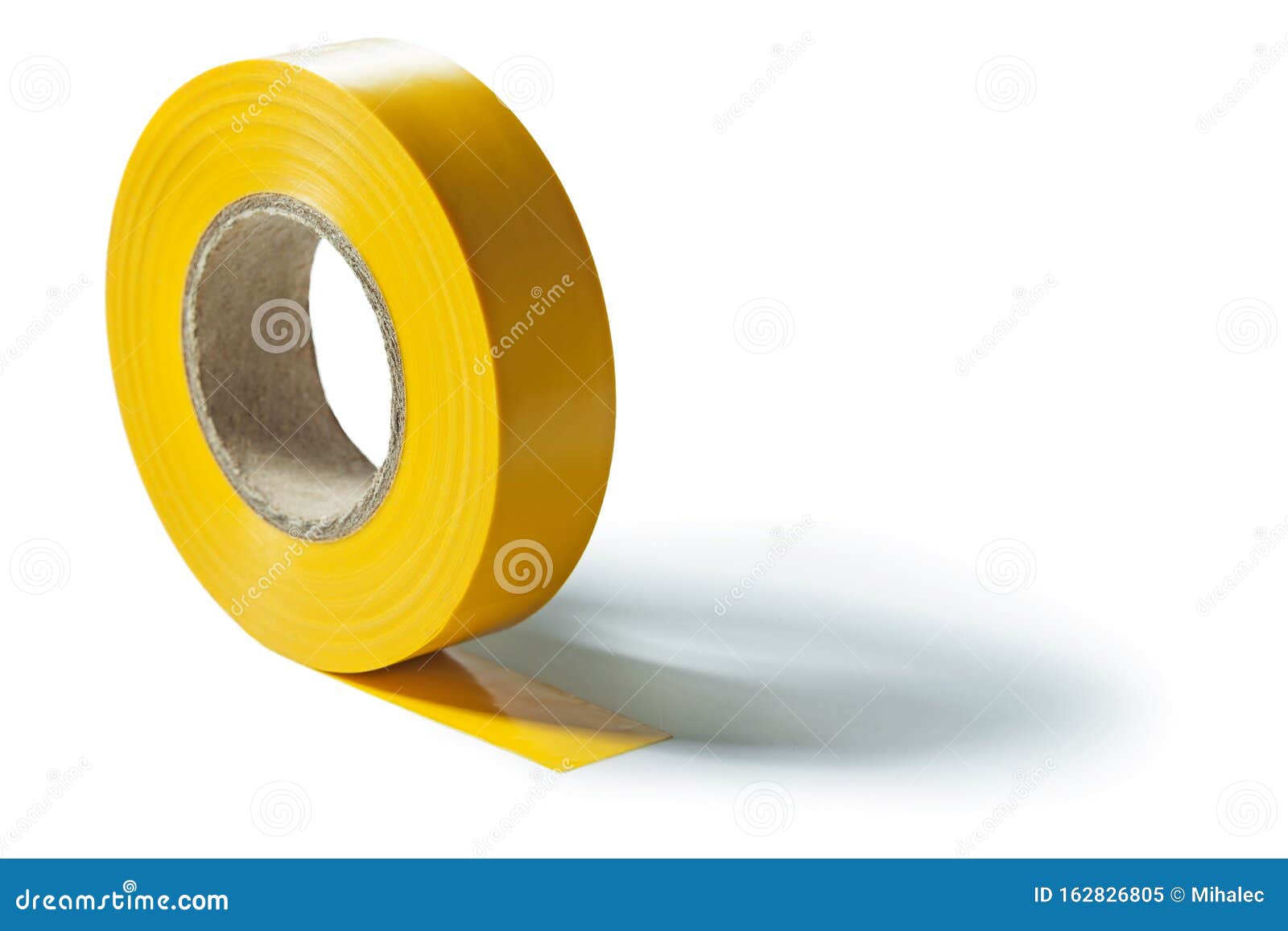 Yellow Roll of Insulation Tape Isolated Stock Image - Image of rubber ...