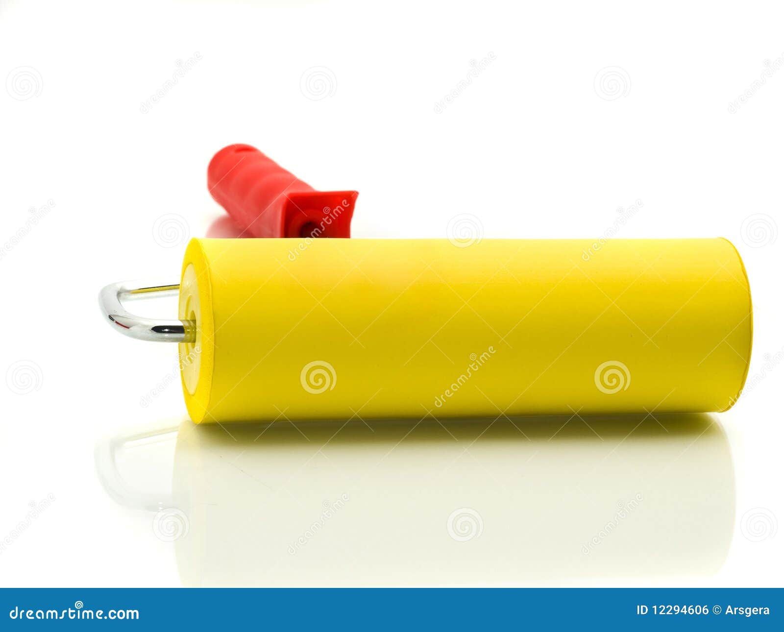 Yellow Roller for Renovation Stock Photo - Image of object, renew: 12294606