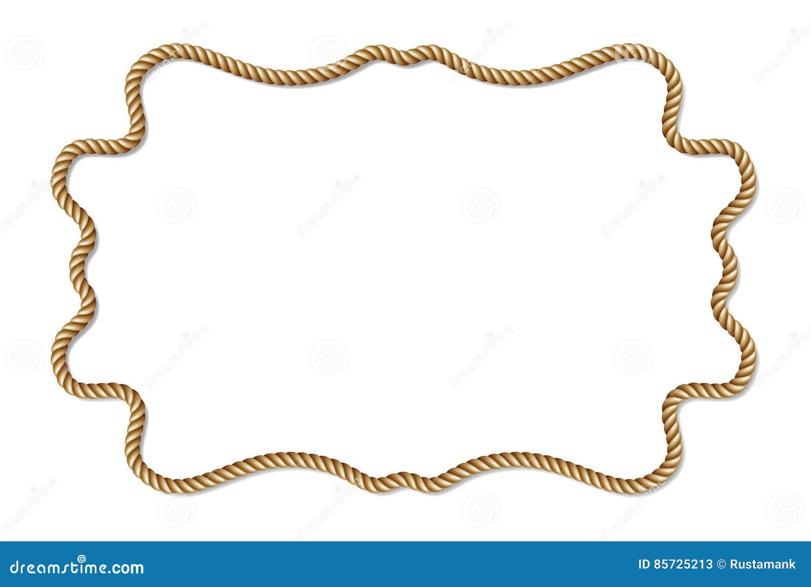 Yellow Rope Woven Horizontal Border With Rope Knots, Horizontal Vector ...