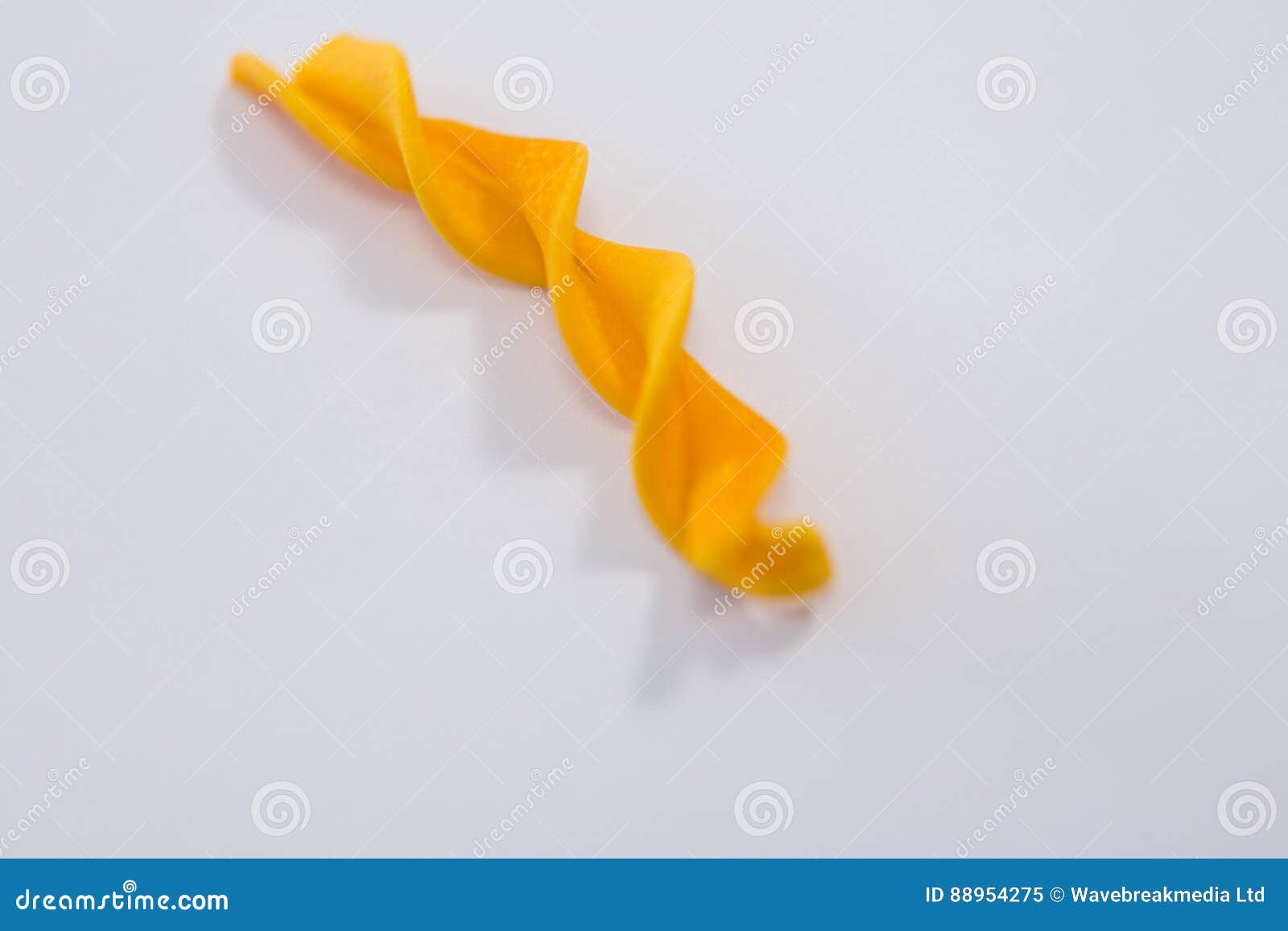 Yellow Rotini on White Background Stock Image - Image of pasta, lunch ...