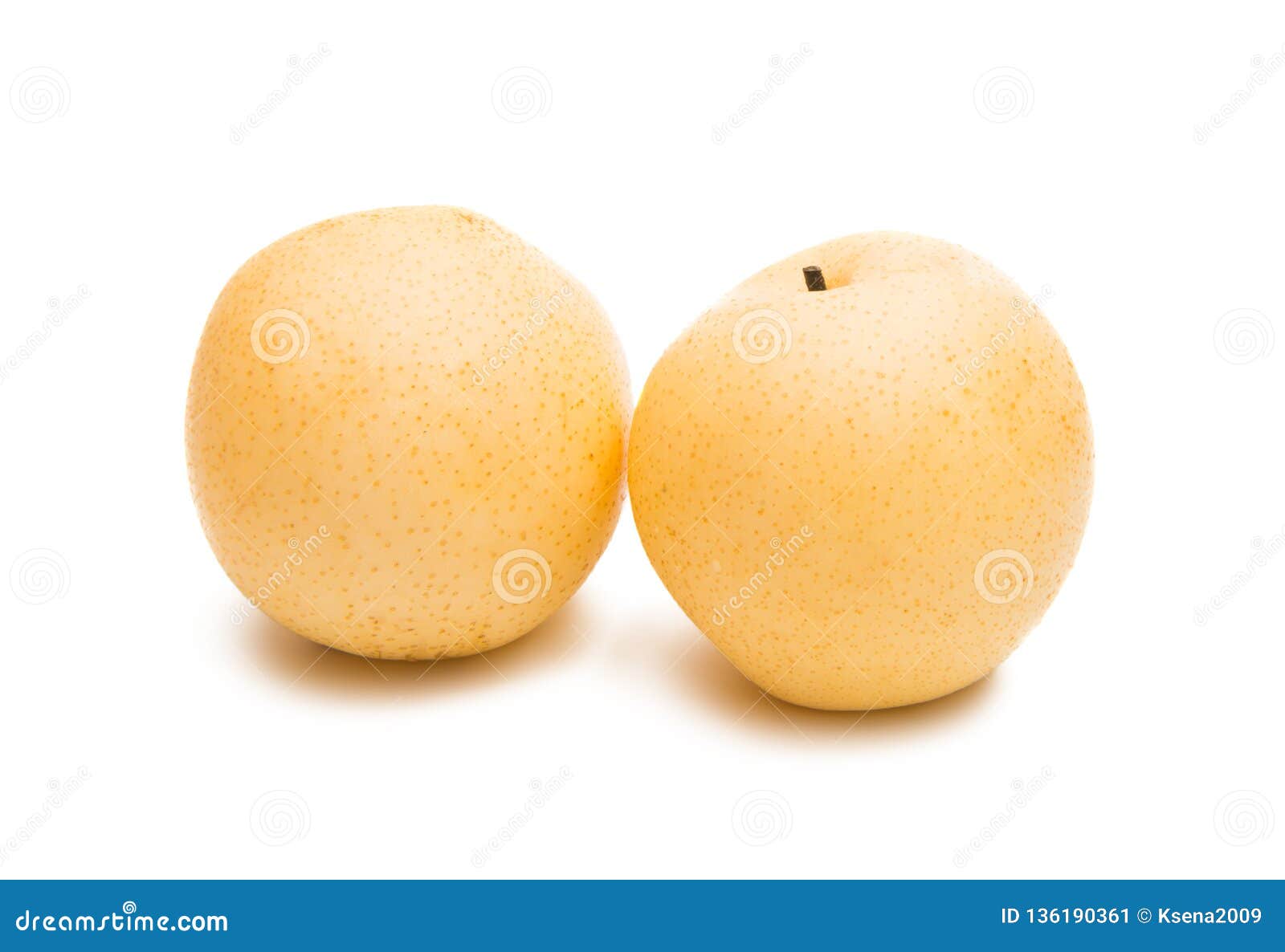 Yellow round pear isolated stock image. Image of food - 136190361