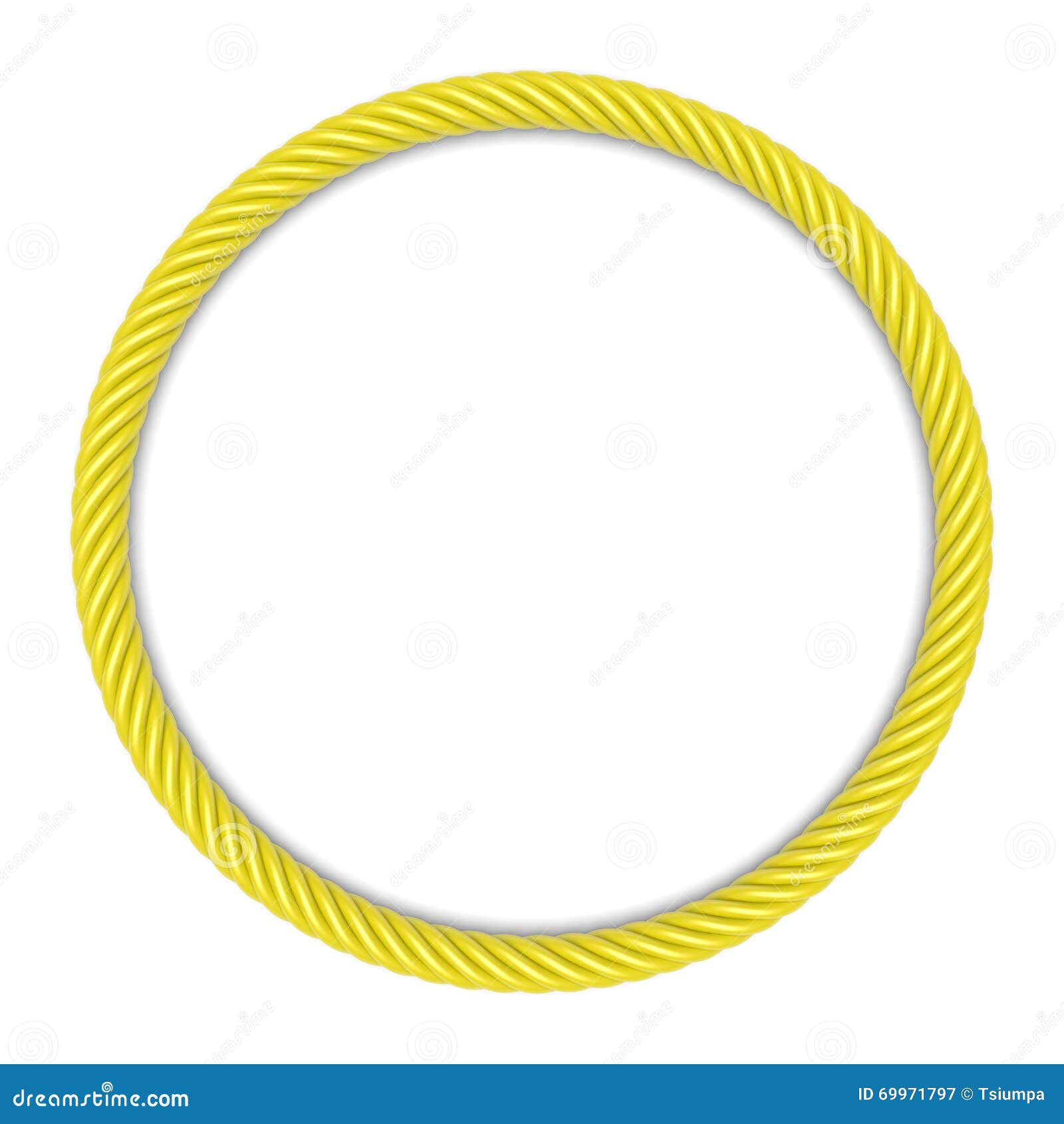 Yellow round rope frame stock illustration. Illustration of braid ...