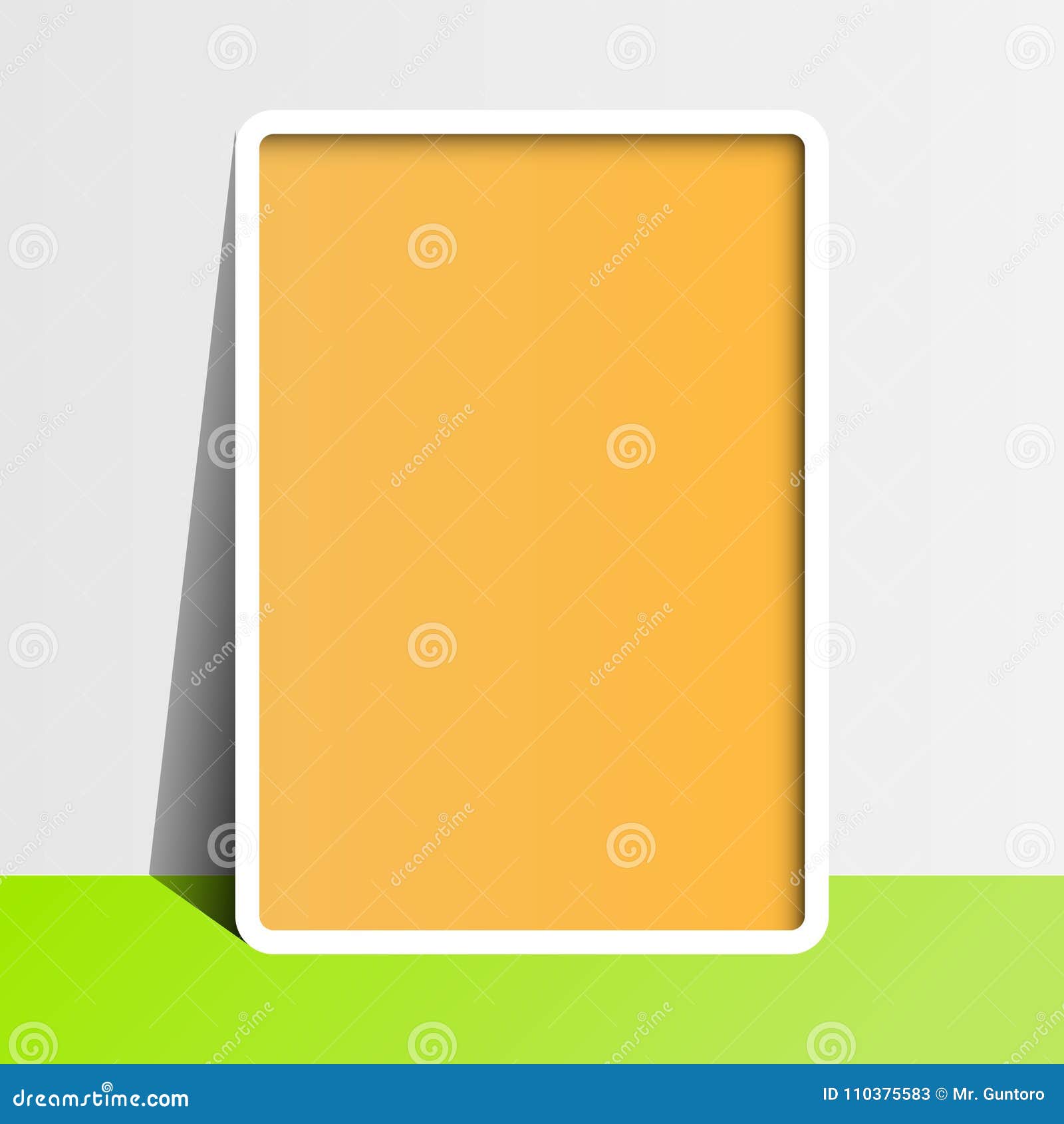Yellow Rounded Rectangle Empty Frame Background Stock Illustration ...