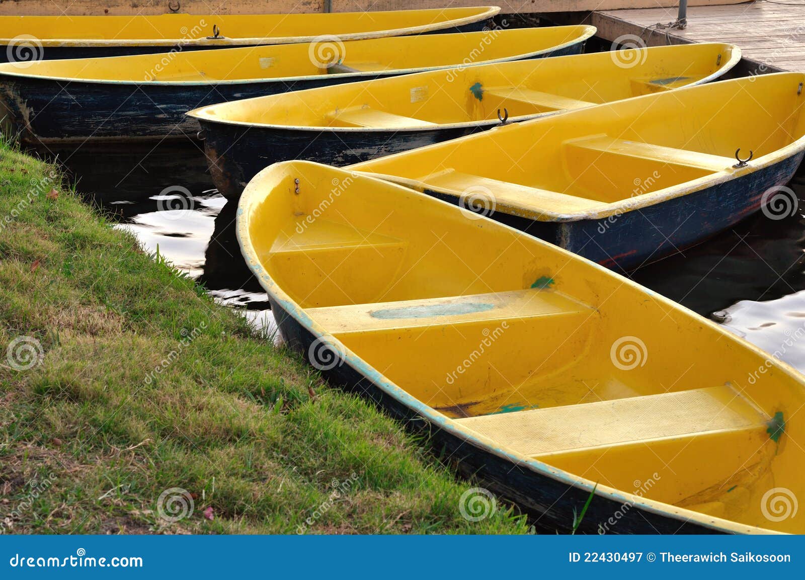 The yellow rowing boat stock image. Image of harbour - 22430497