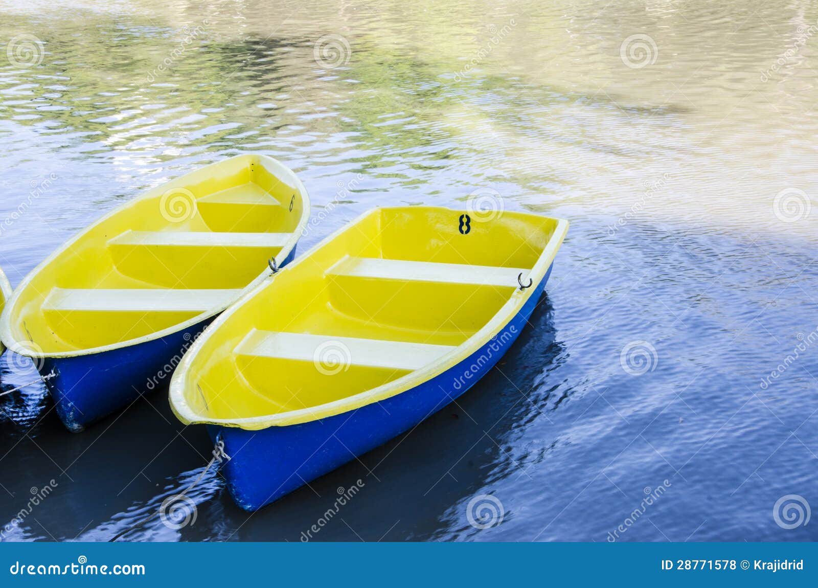Yellow Rowing boat stock photo. Image of variation, weathered - 28771578