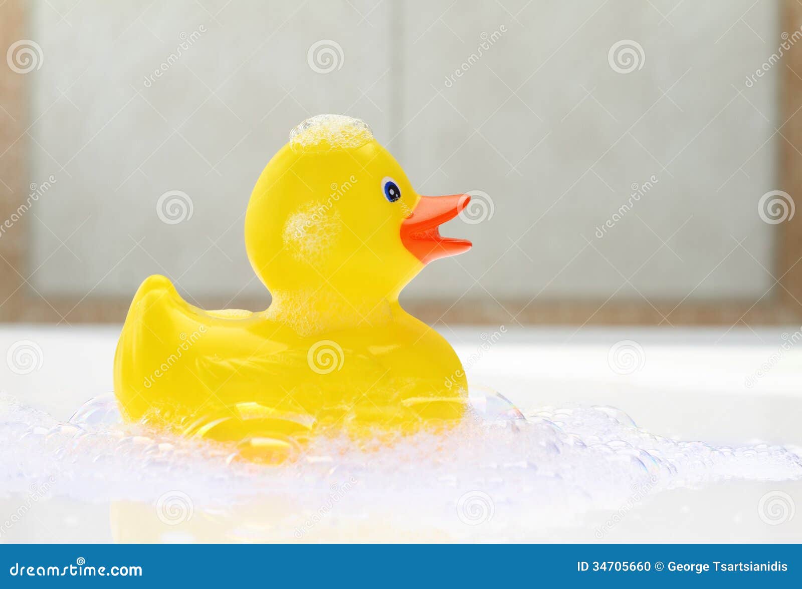 Yellow rubber duck stock photo. Image of shower, play - 34705660